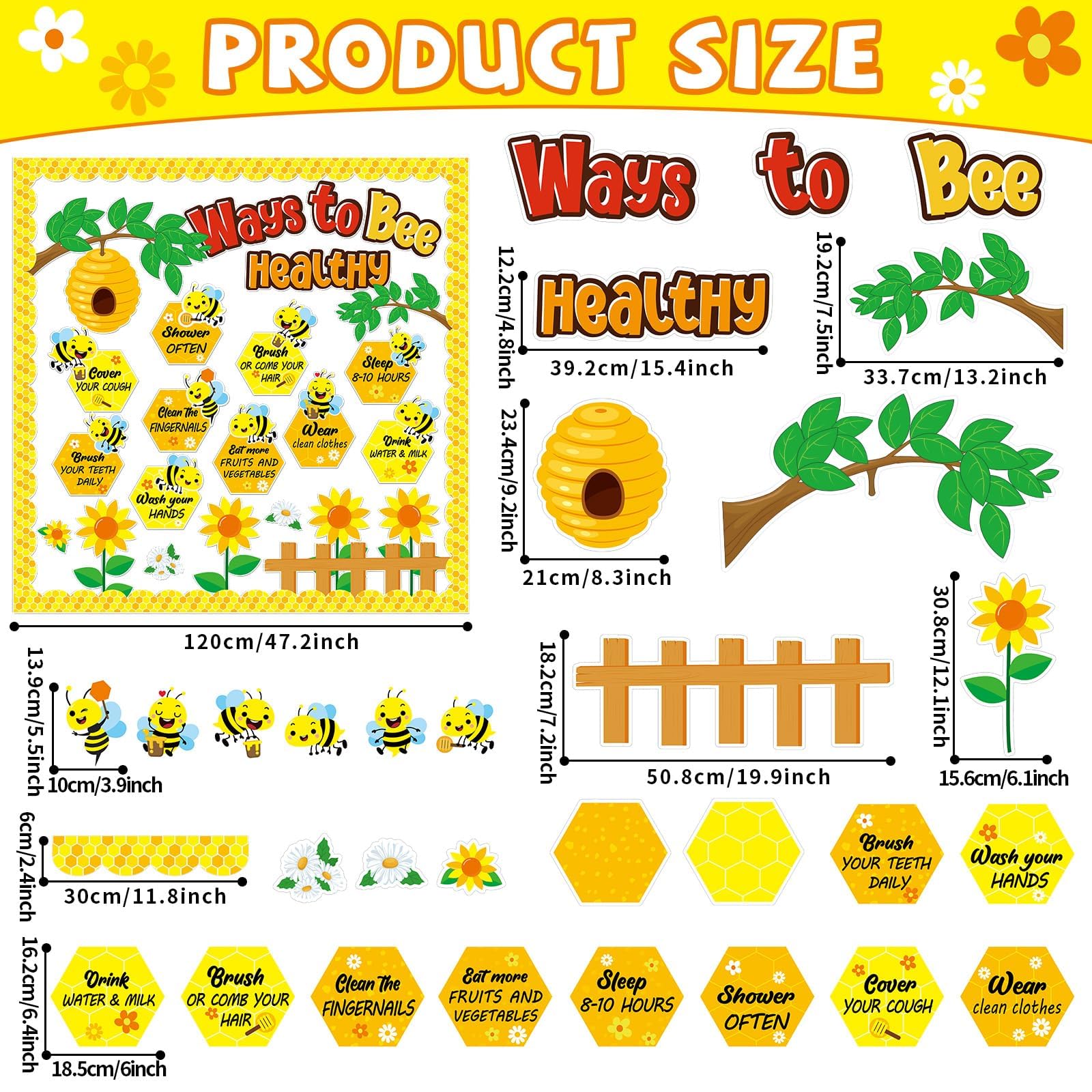 Snapklik.com : Ways To Bee Healthy Bulletin Board For Classroom ...