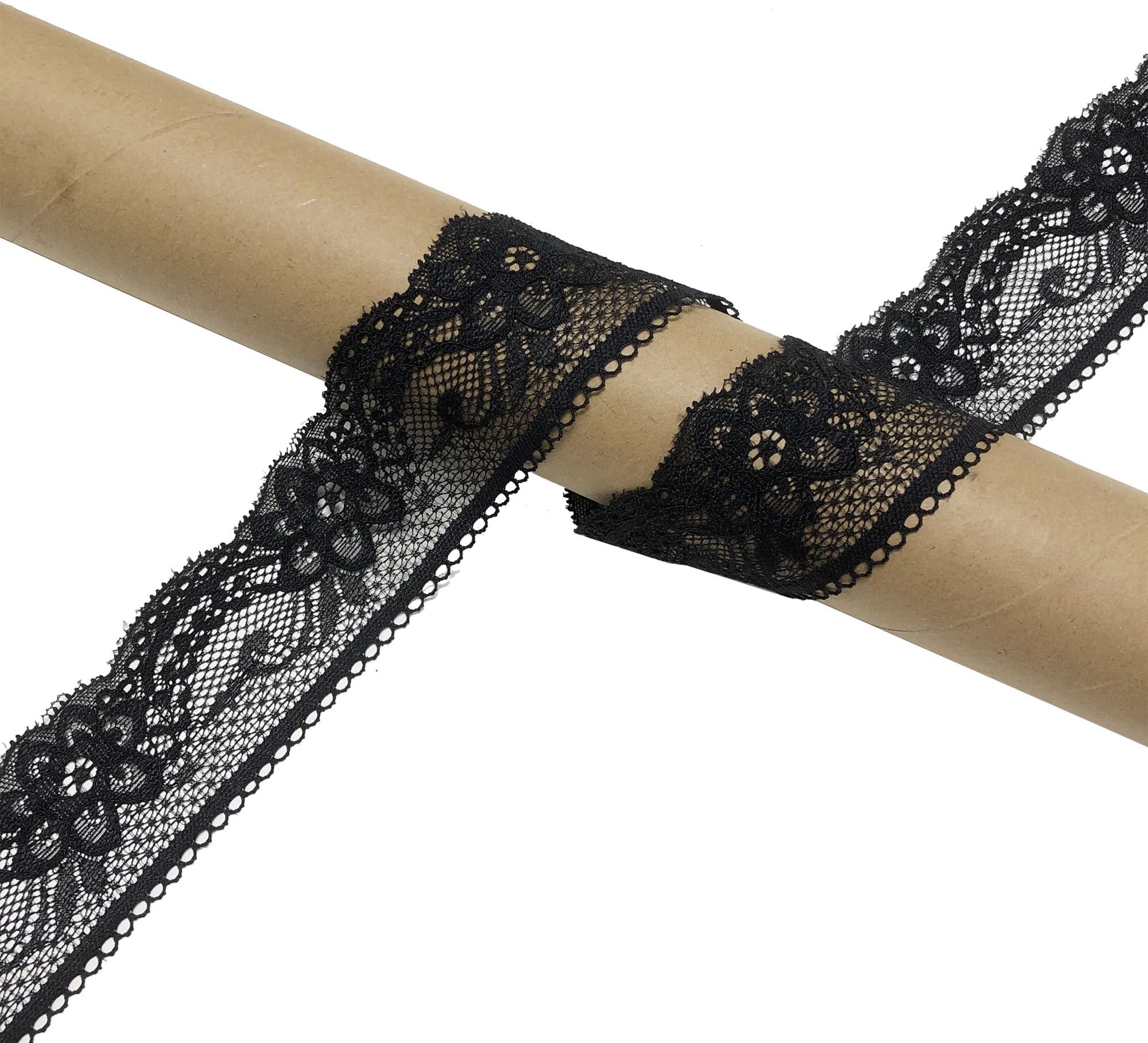 Amazon.com: Yachirobi 2 inches Lace Trim, 6 Yards Long Black lace ...