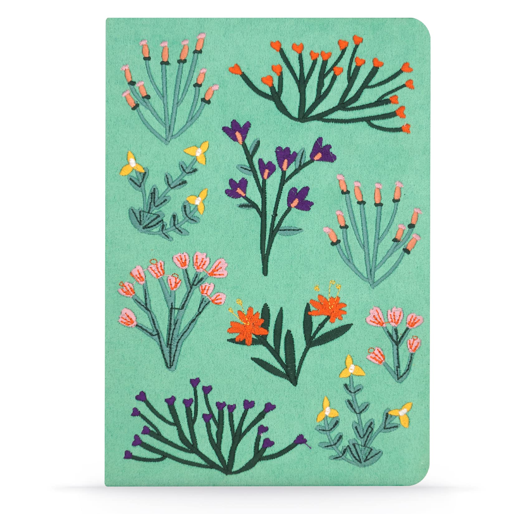 DENIK Petite Blooms Vegan Embroidered Journal, 144 page: 0812935028680 ...