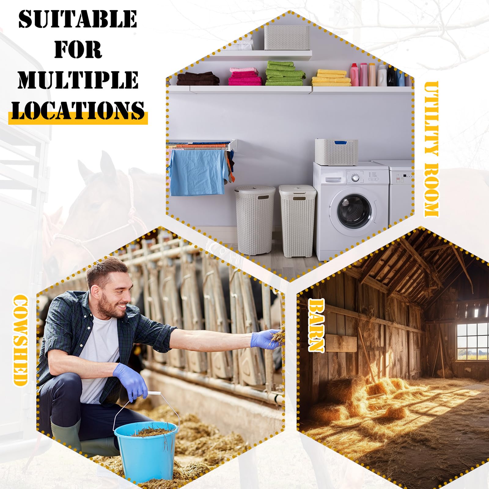 3 Pcs Wall Hay Feeder Mount Detachable Goat Hay Rack 23.62x22.76x11.81 ...