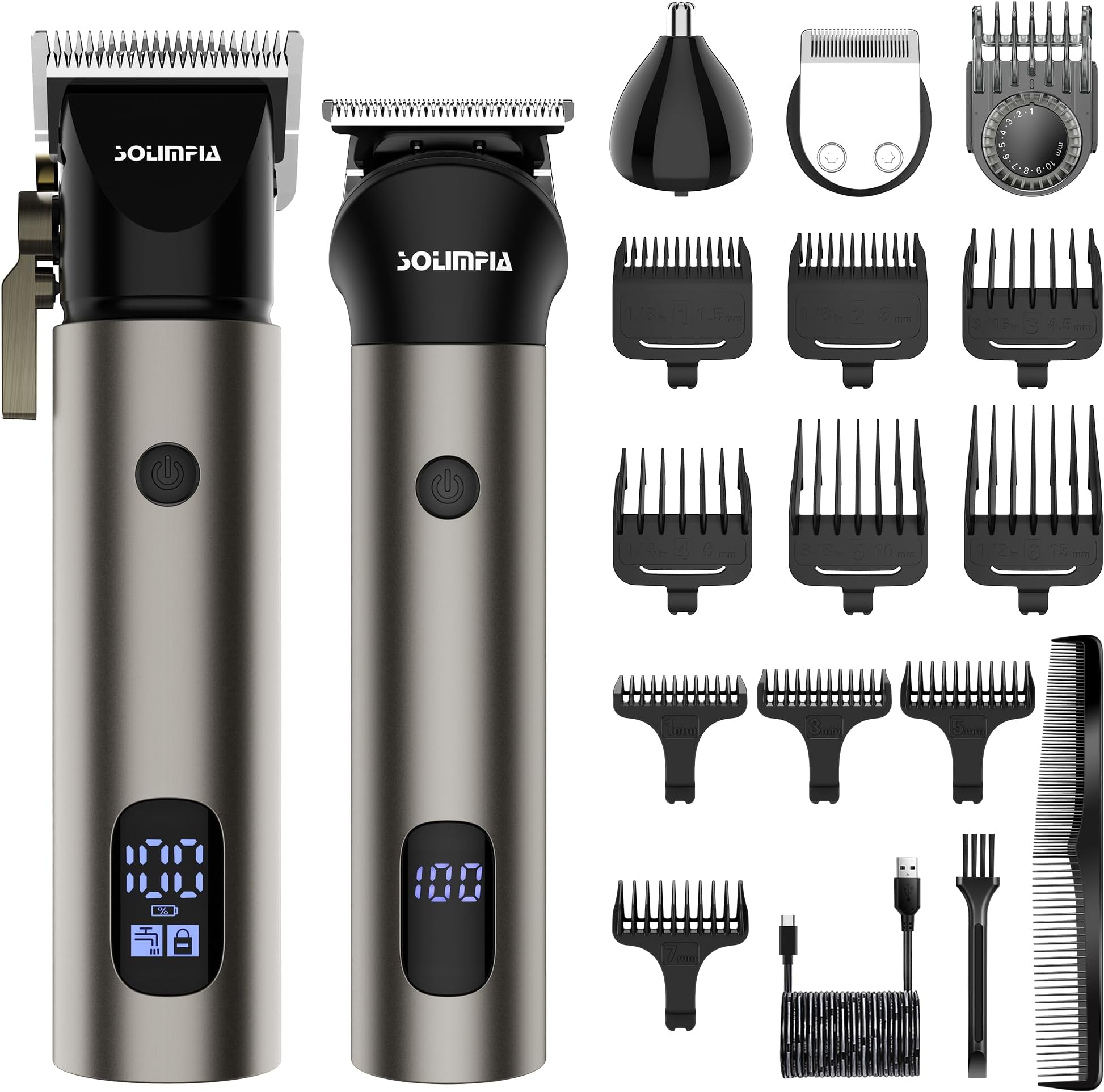 Amazon.com: SOLIMPIA Hair Clippers,3-in-1 Beard Trimmer,Professional ...