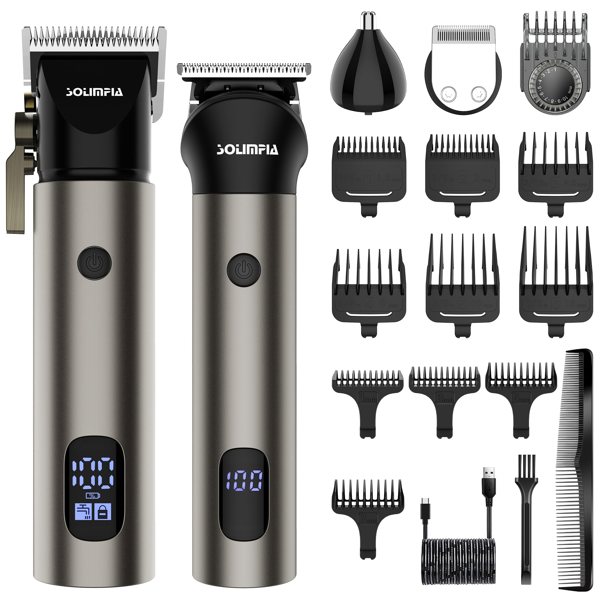 Amazon.com: SOLIMPIA Professional Hair Clippers for Men, 3-in-1 Men’s ...