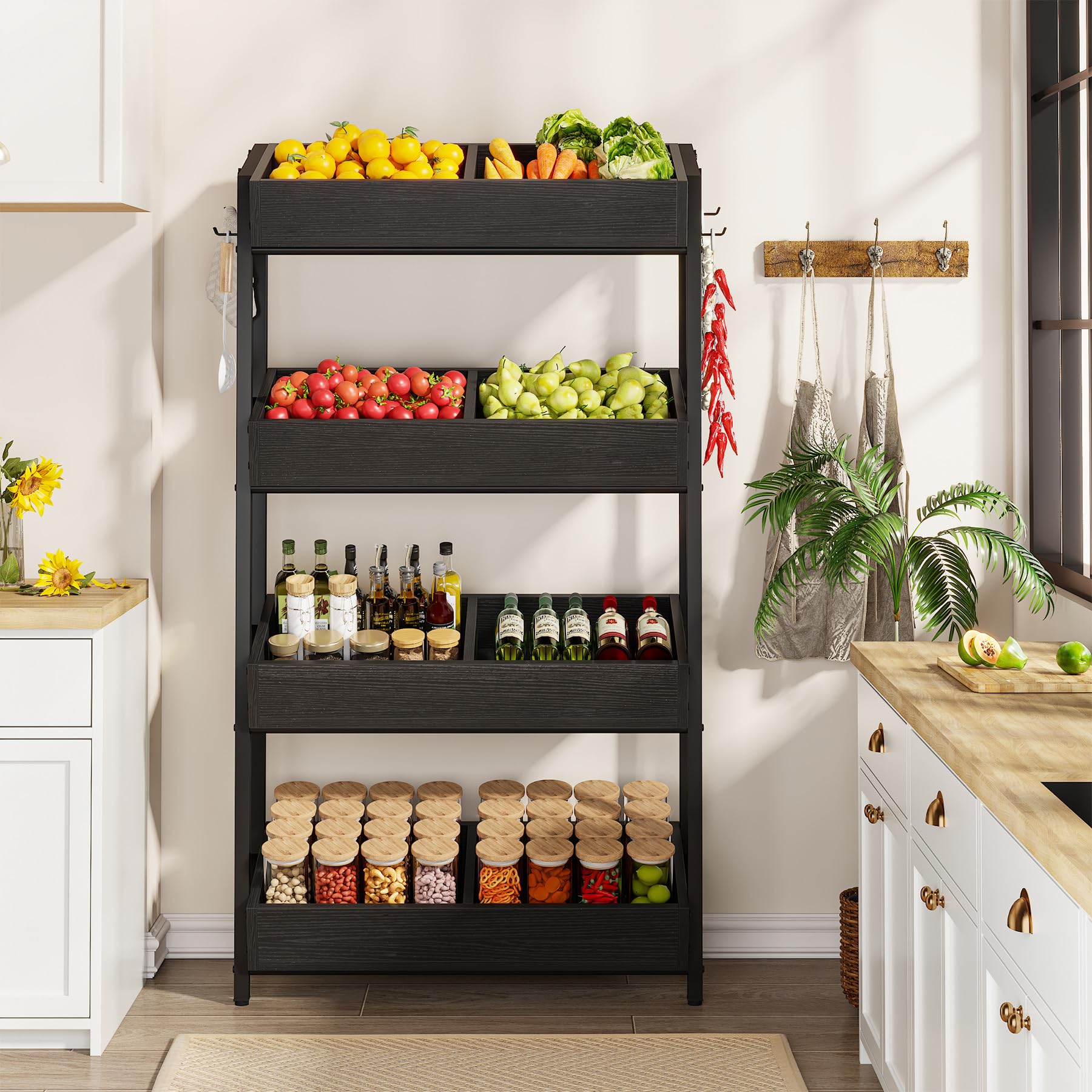 Snapklik.com : Tribesigns 4-Tier Retail Display Rack, Wooden Snack ...