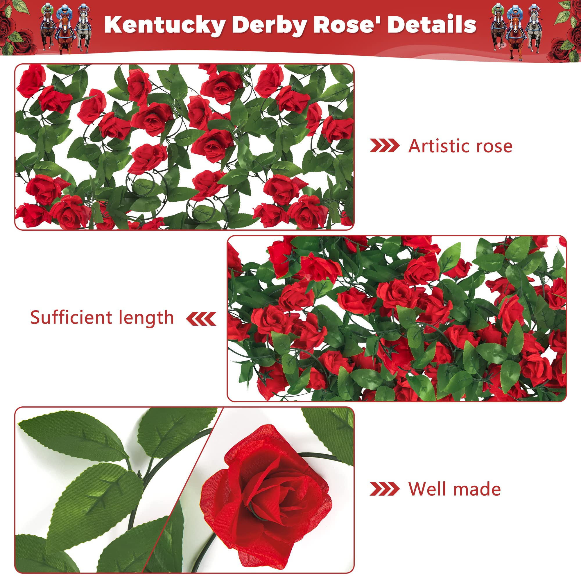 Snapklik.com : Roses Decorations, 6 Pack 7.5FT Roses Party Supplies ...
