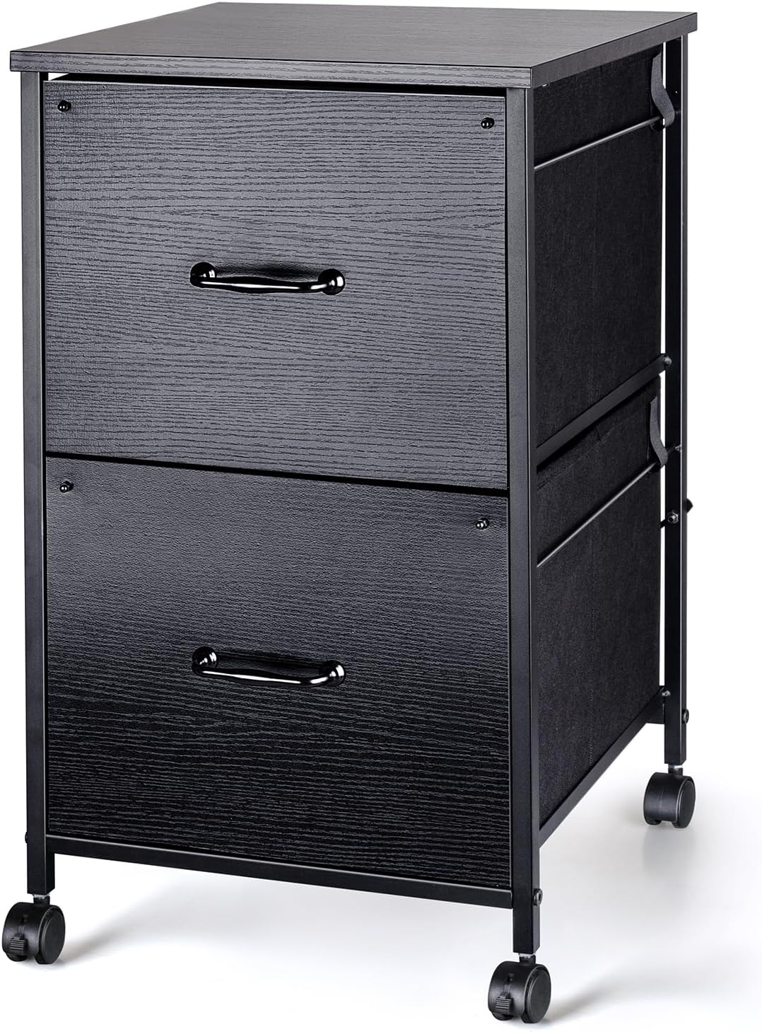 Amazon.com: Finnhomy Mobile File Cabinet with 2 Drawers, Small Fabric ...