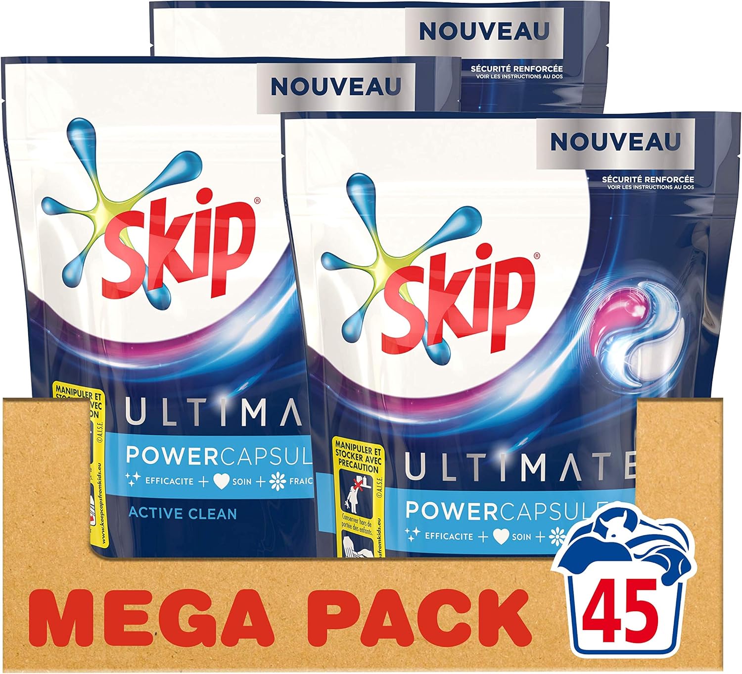 Skip Trio Ultimate Laundry Detergent Capsules : Amazon.co.uk: Grocery