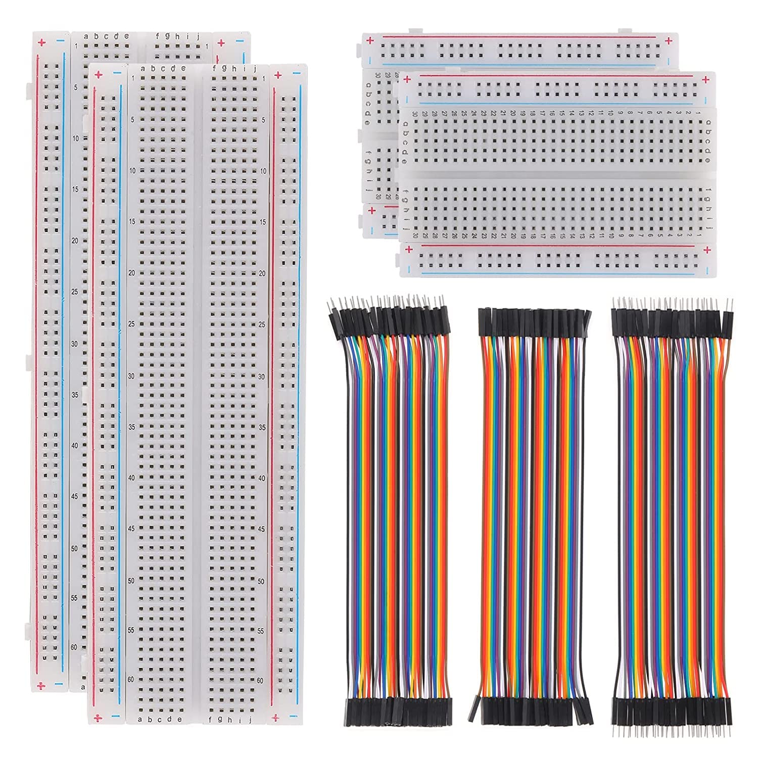 Super Debug Breadboard Dupont Wire Kit 2pcs 400 Tie-Point 2pcs 830 Tie ...