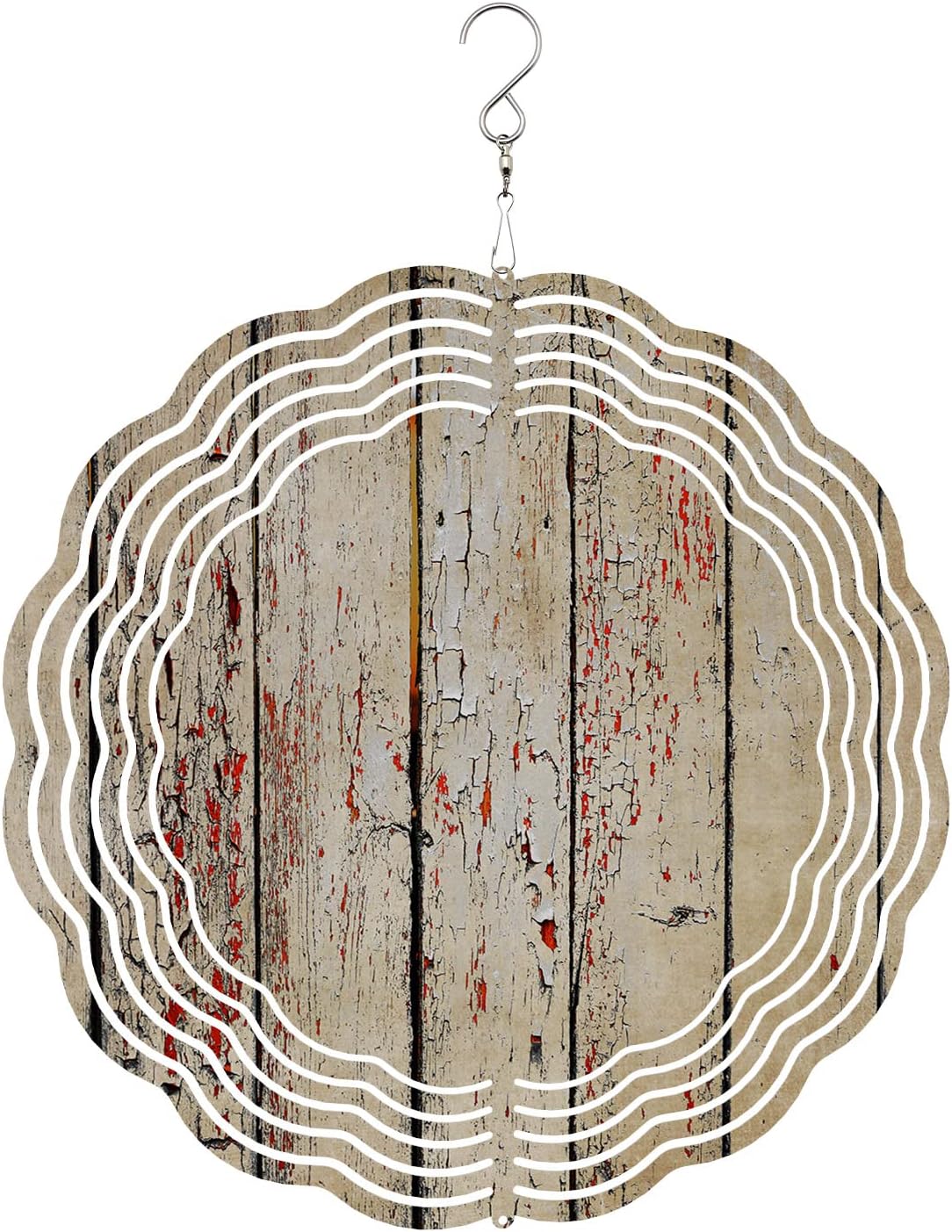 Amazon.com: Brown Rustic Wooden Stripes Wind Spinners for Yard and ...