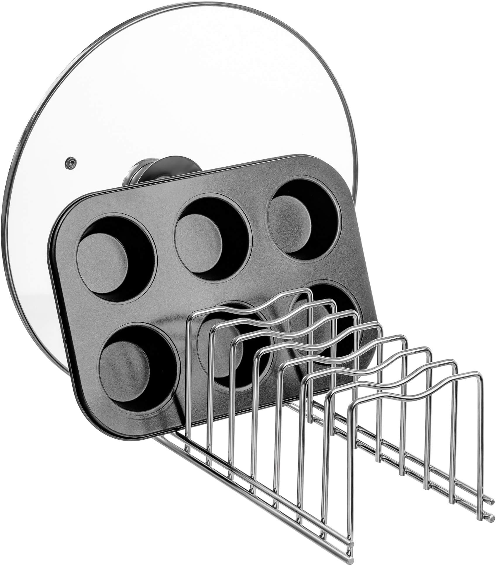 Amazon.com - Slideep Pot Pan Lid Holder Rack Organizer, Kitchen Dish ...