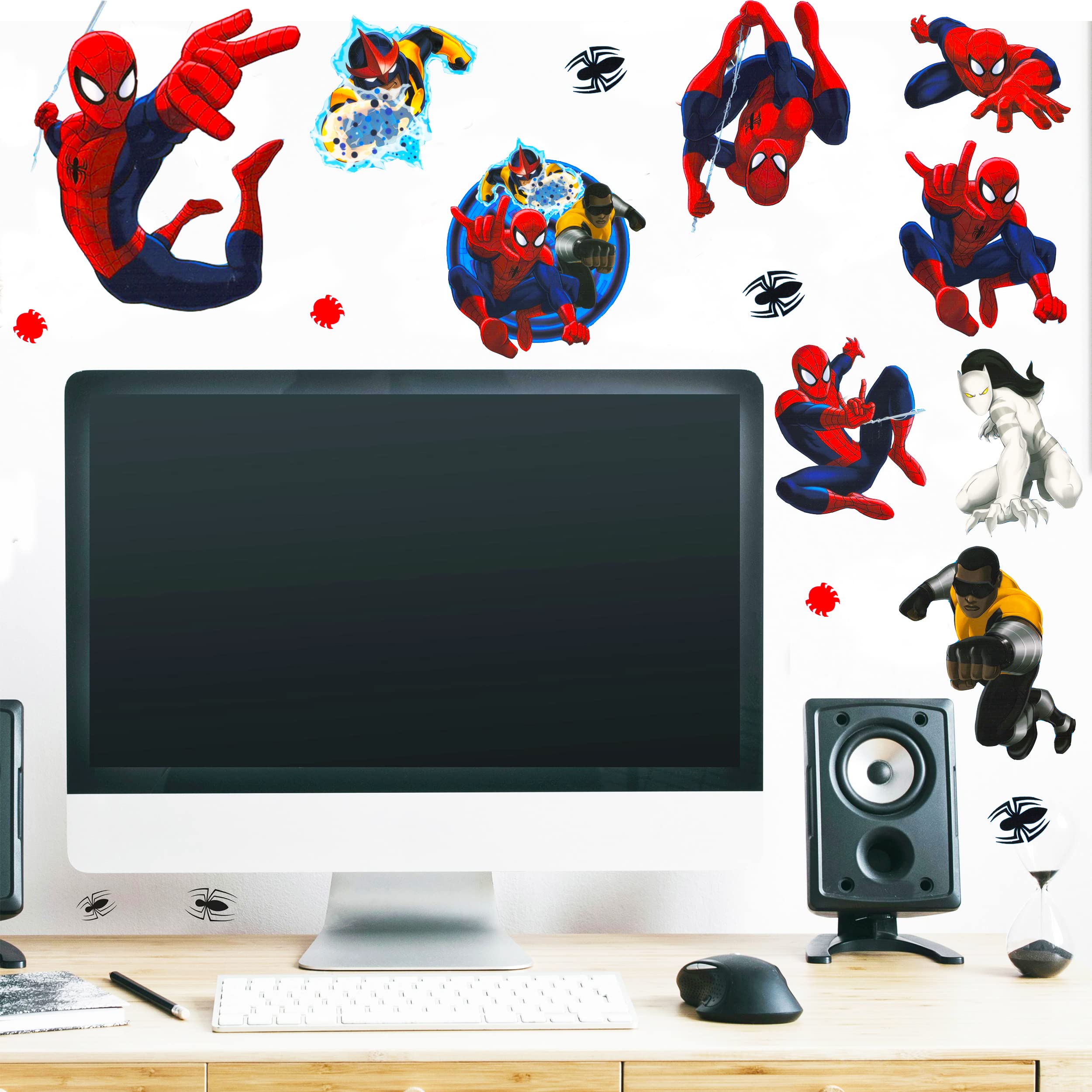 Marvel Spiderman Window Clings Party Decorations Bundle - 64 Marvel ...