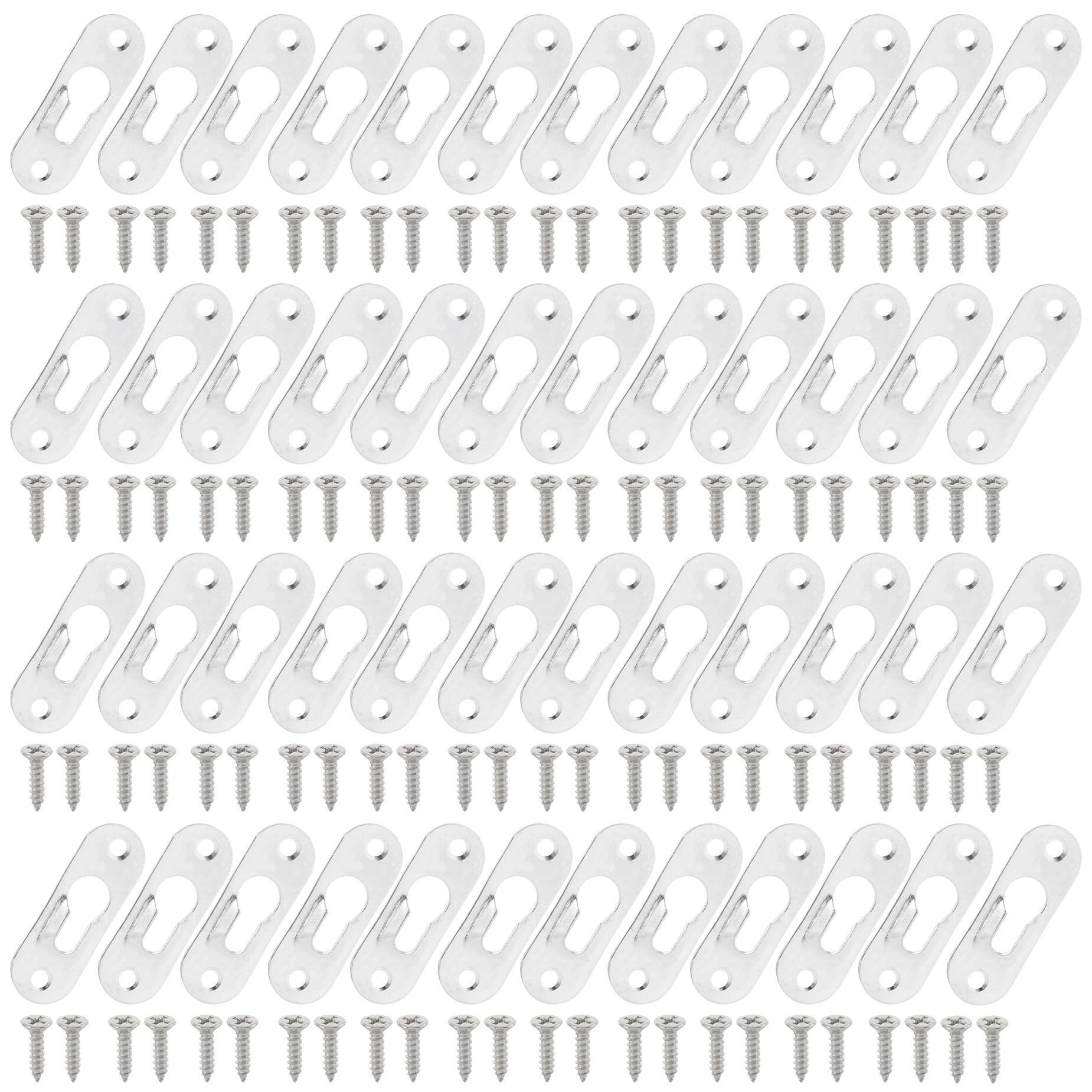 Amazon.com: AUEAR, 100 Pack Silver Metal Single Keyhole Hangers Picture ...