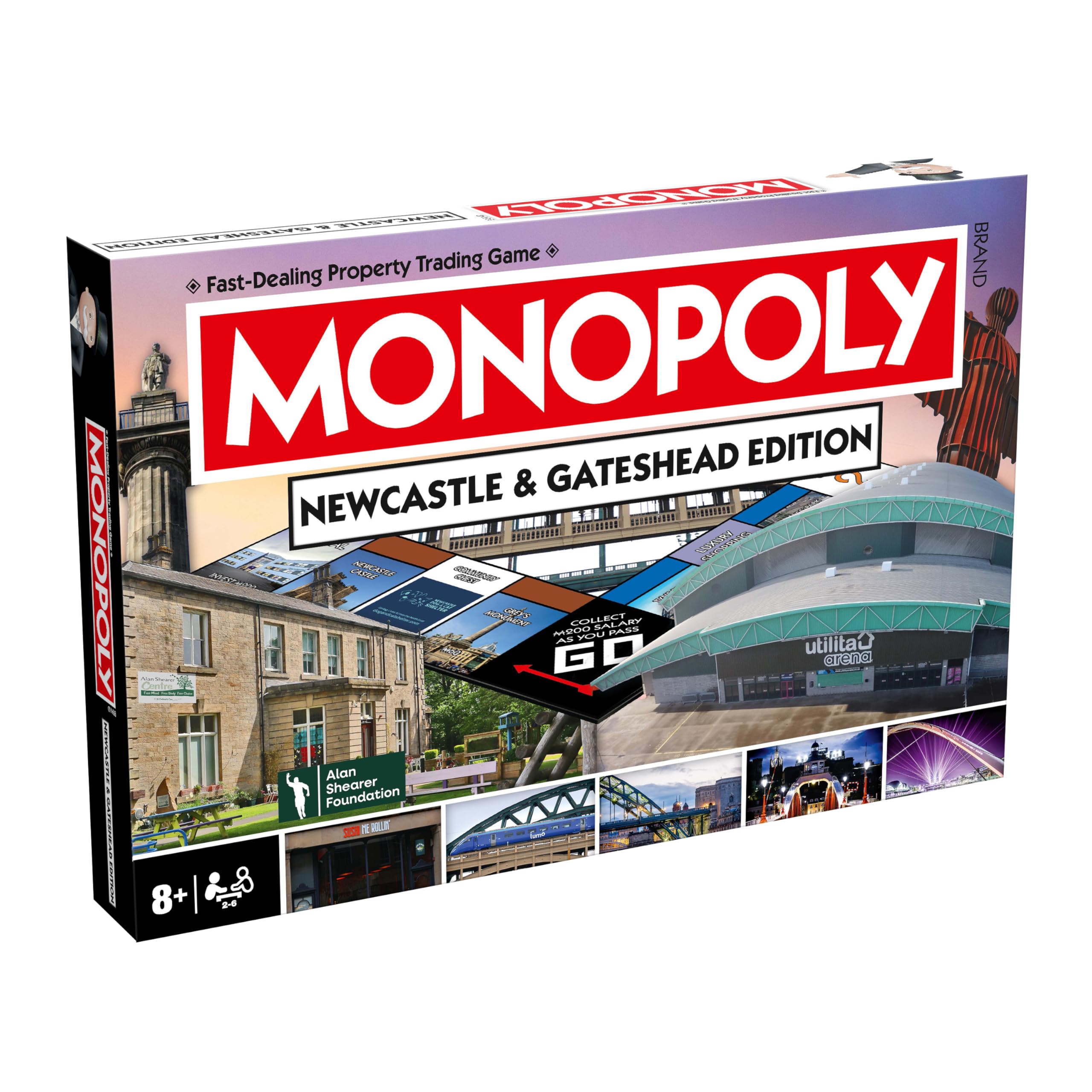 Winning Moves Newcastle & Gateshead Monopoly Regional Monopoly Board ...