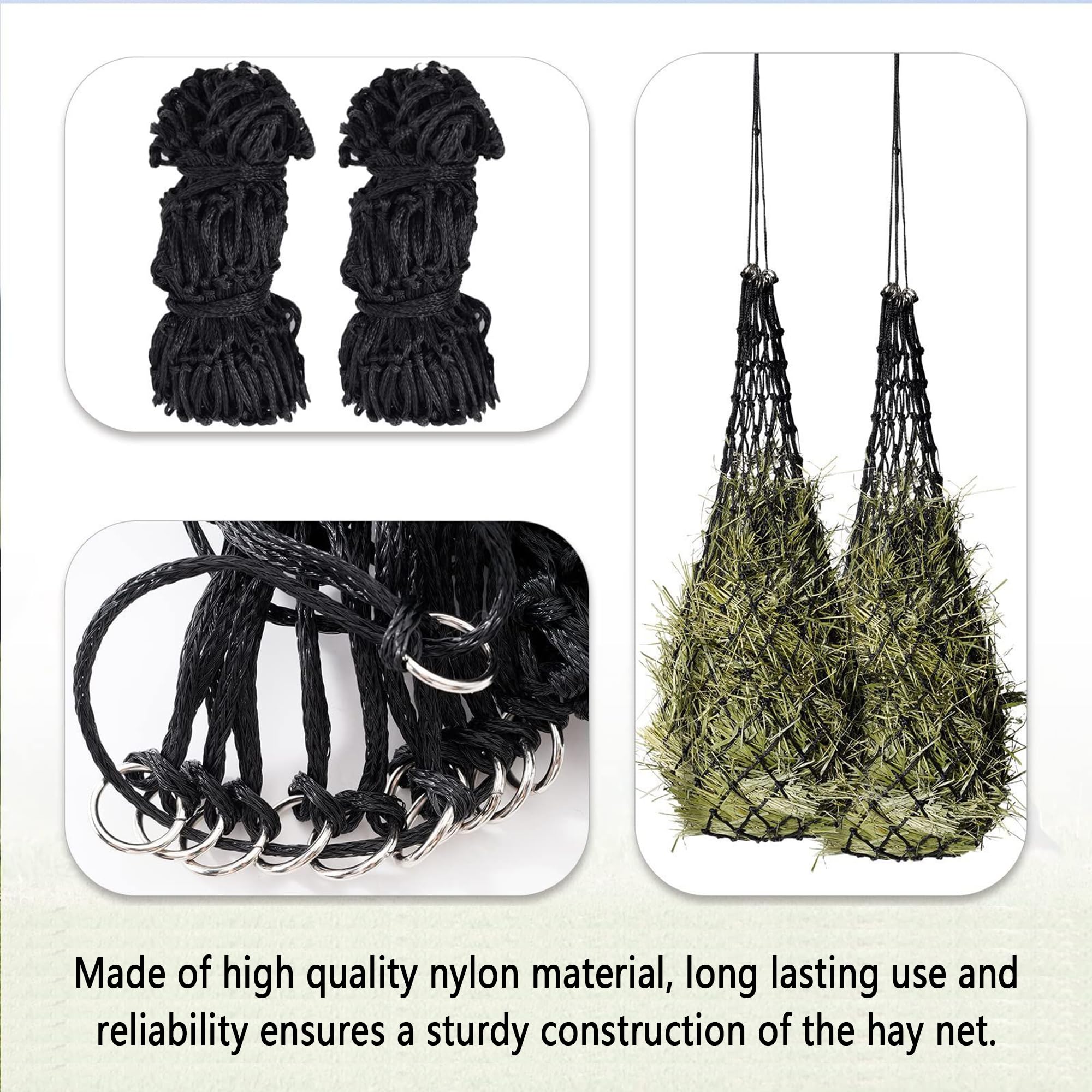 LONGHAO Hay Bag, Nylon Hay Net, Large Hay Net, Hay Net for Horses, Hay ...