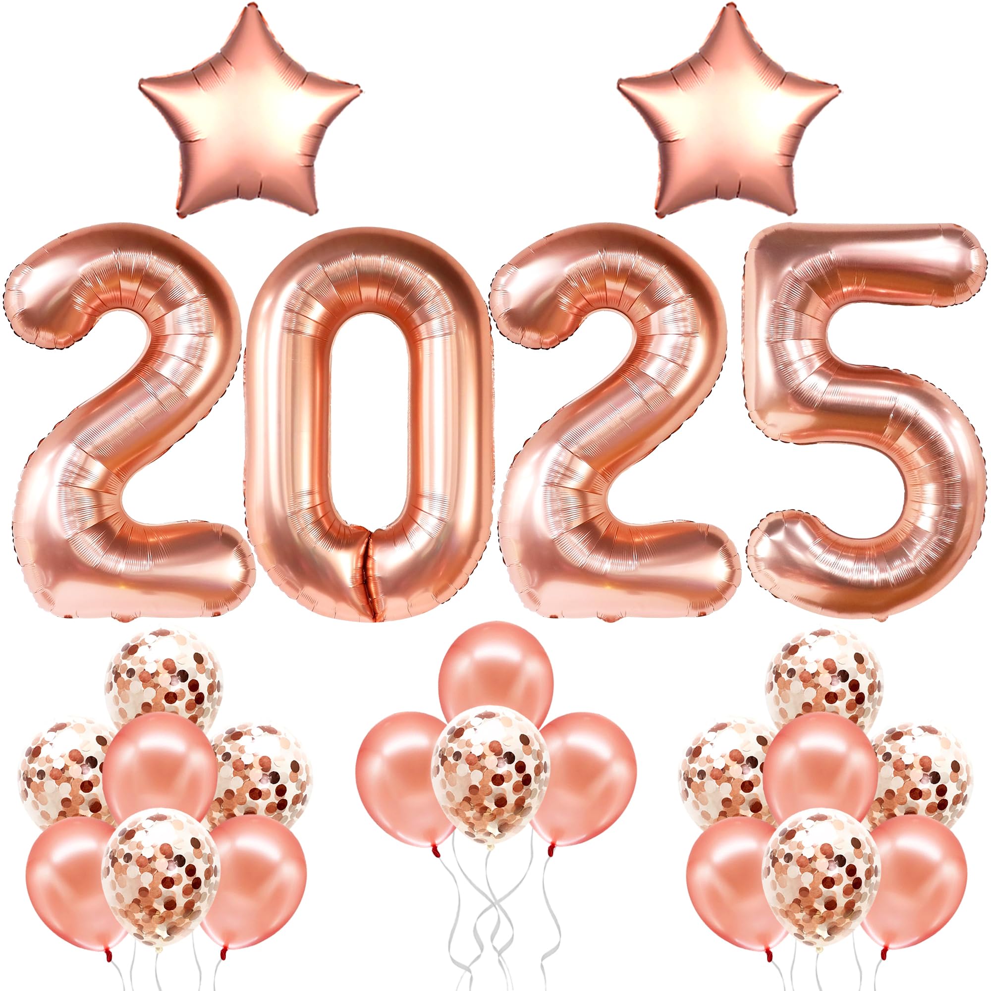 Amazon.com: KatchOn, Huge, Rose Gold 2025 Balloons Set - 40 Inch, Pack ...