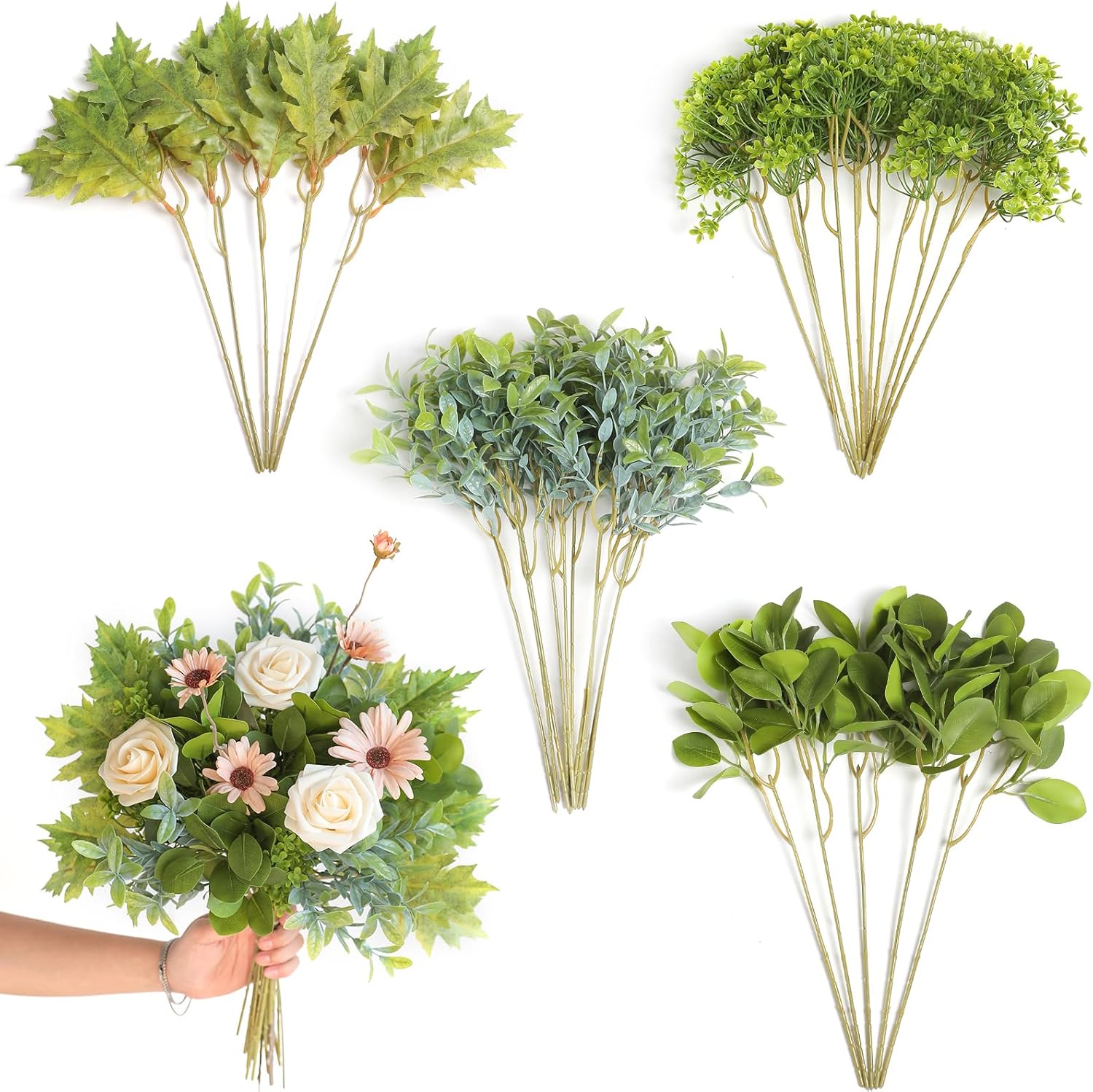 Amazon.com: GAATEEK Artificial Greenery Stems Box Set, 30pcs with 4 ...