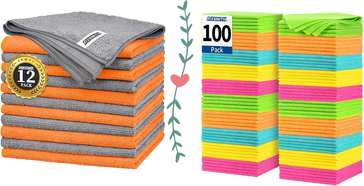 Amazon.com: FIXSMITH Microfiber Cleaning Cloth -Pack of 12 Microfiber ...