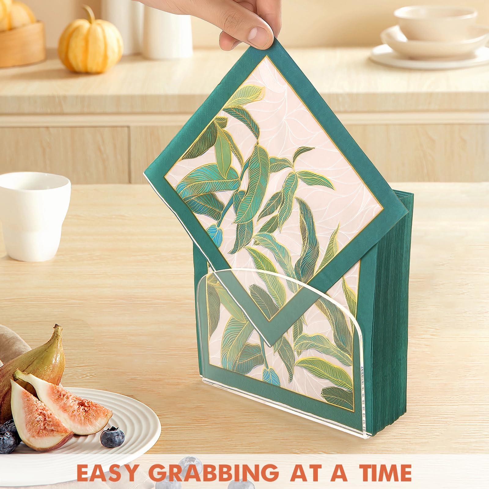 Snapklik.com : Kordory 2 Pack Napkin Holder Clear Acrylic Paper Napkin ...