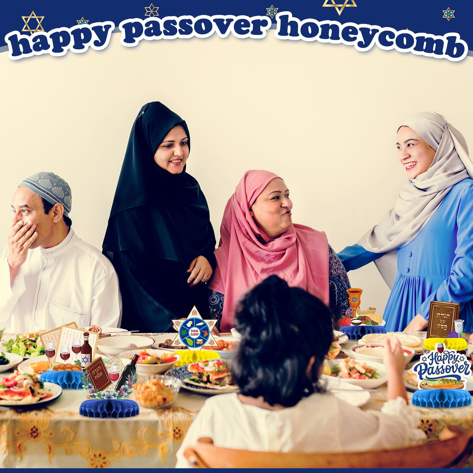 Snapklik.com : 9 Pcs Passover Table Centerpieces Decorations Happy ...