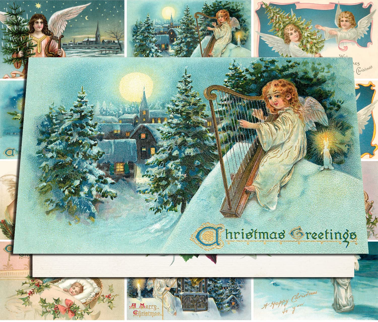 Vintage Angel Christmas Cards