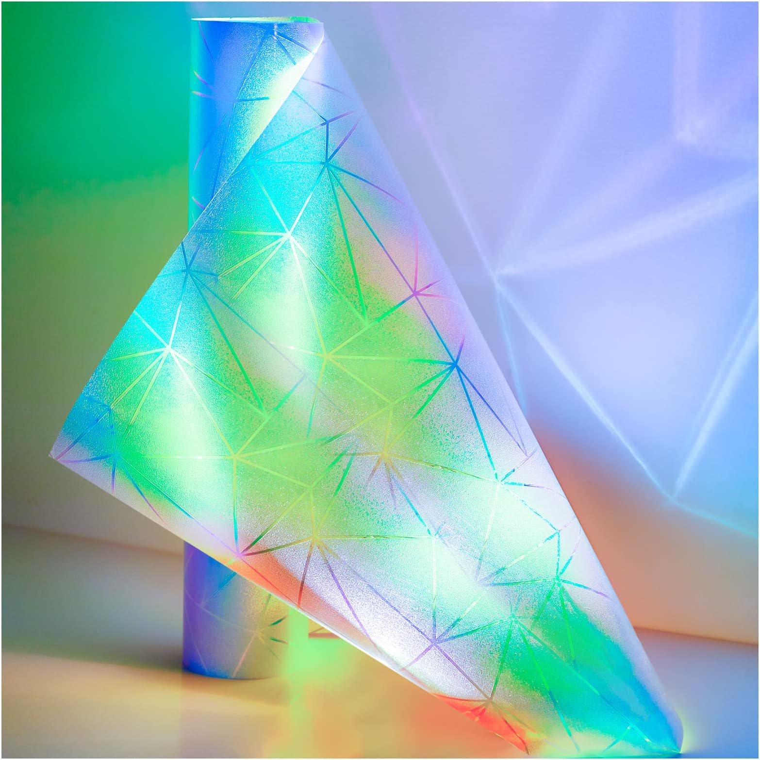 Amazon.com: Coavas Rainbow Window Film Privacy: Holographic Decorative ...
