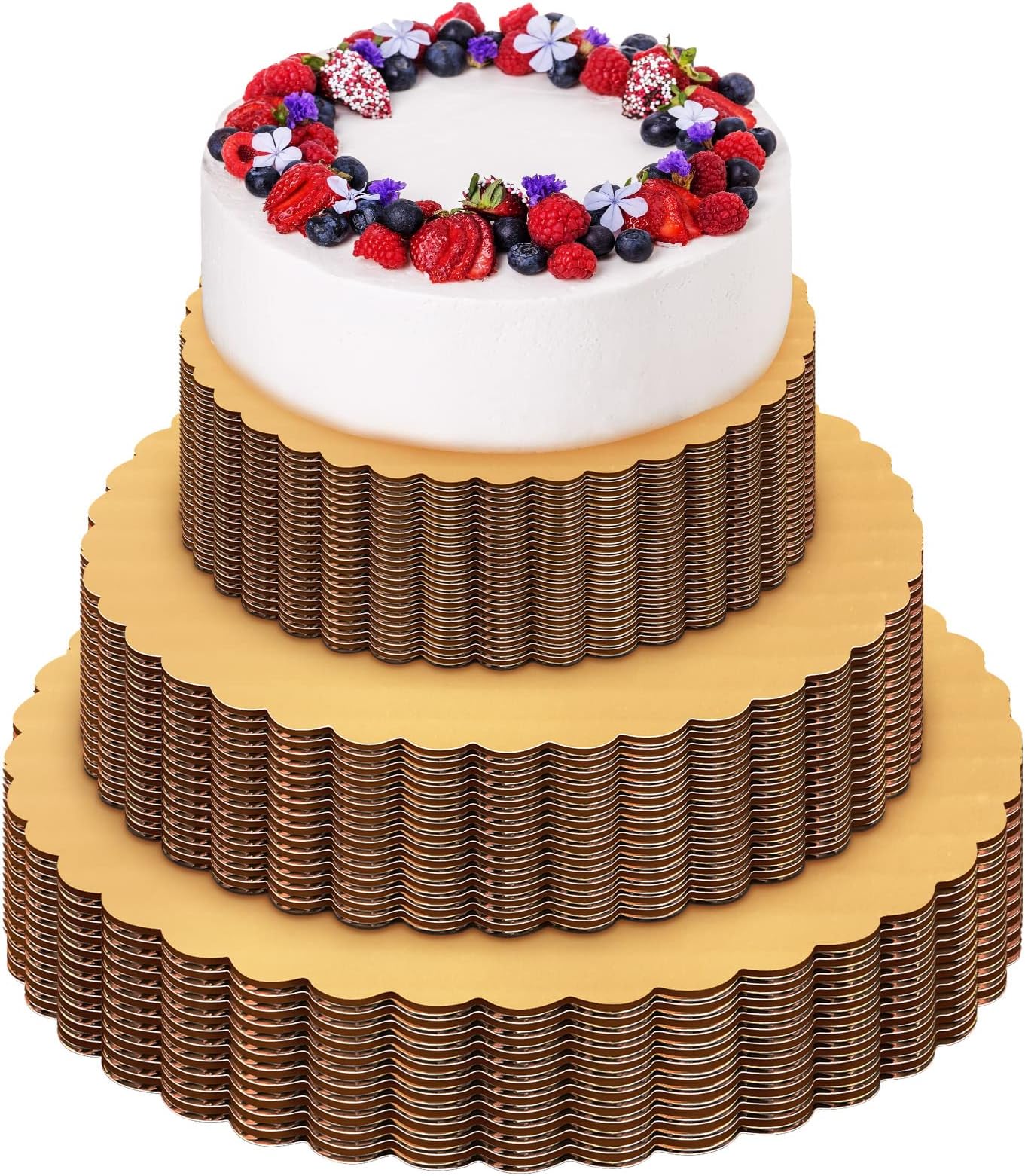 Amazon.com | [25pcs] 12" Gold Cakeboard Round,Disposable Cake Circle ...