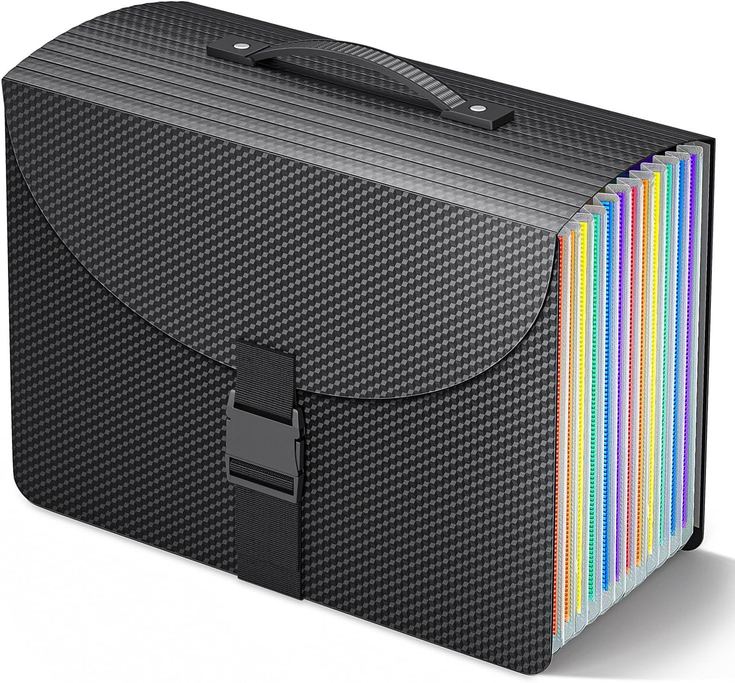 Fun Storage File Organiser Box Files Folder,13 Pockets Document ...