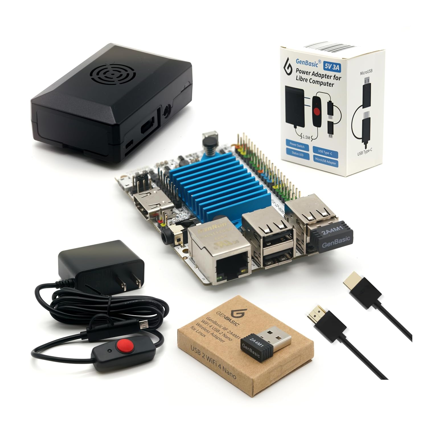 Libre Computer Le Potato AML-S905X-CC SBC Complete Starter Kit (None ...