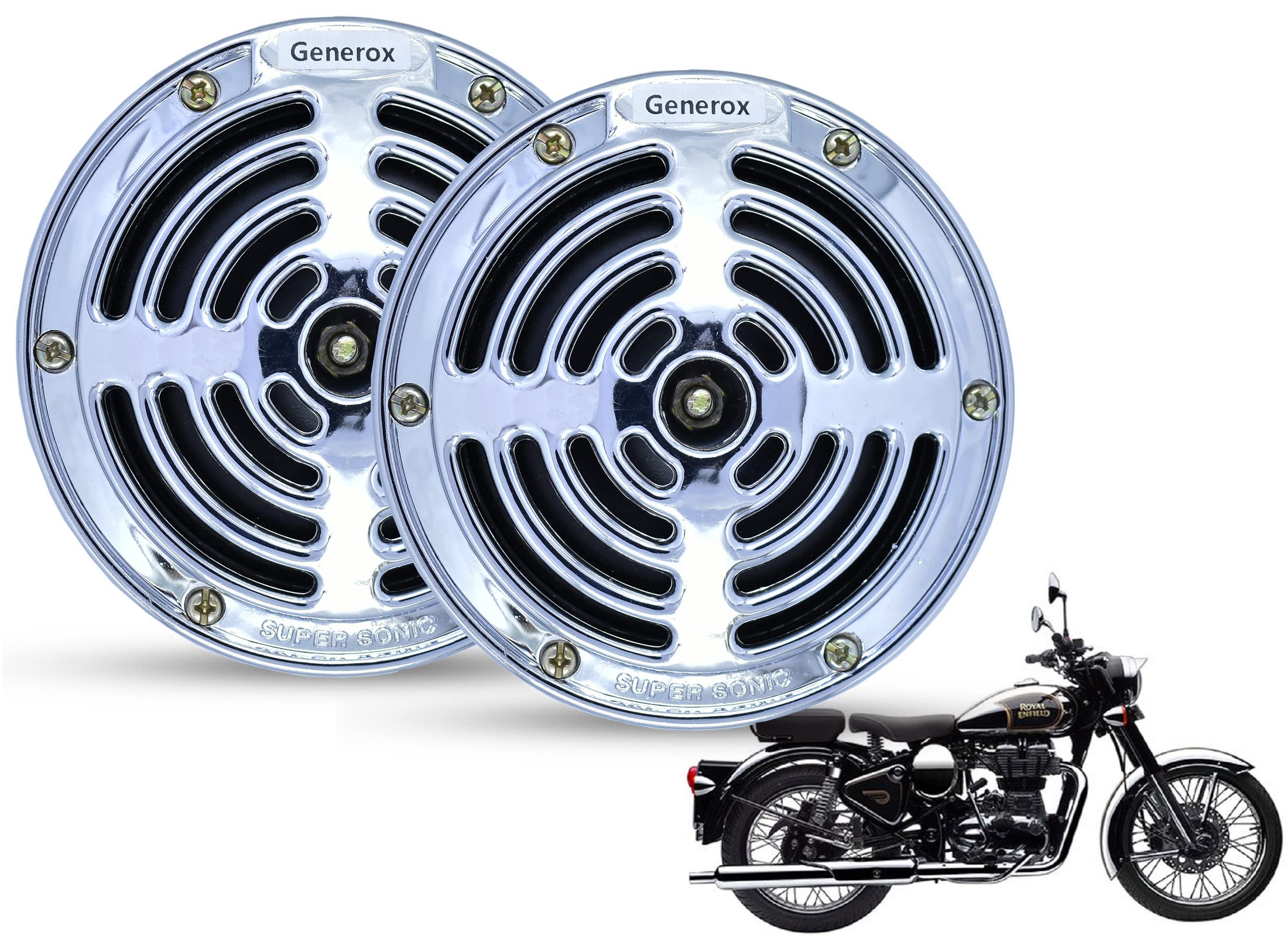 Buy Generox 125mm Super Sonic Horn Compatible for Royal Enfield Classic ...