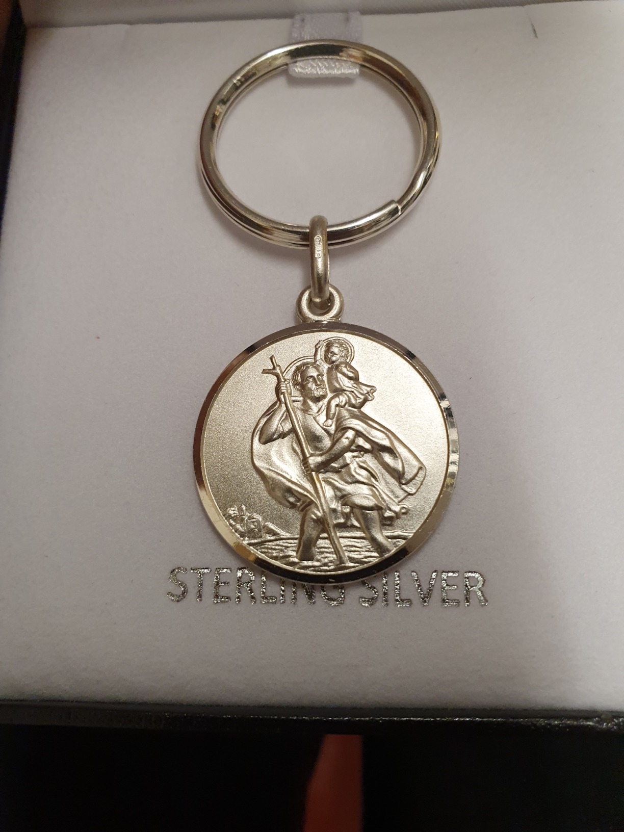 Alexander Castle 925 Sterling Silver St Christopher Keyring for Men ...