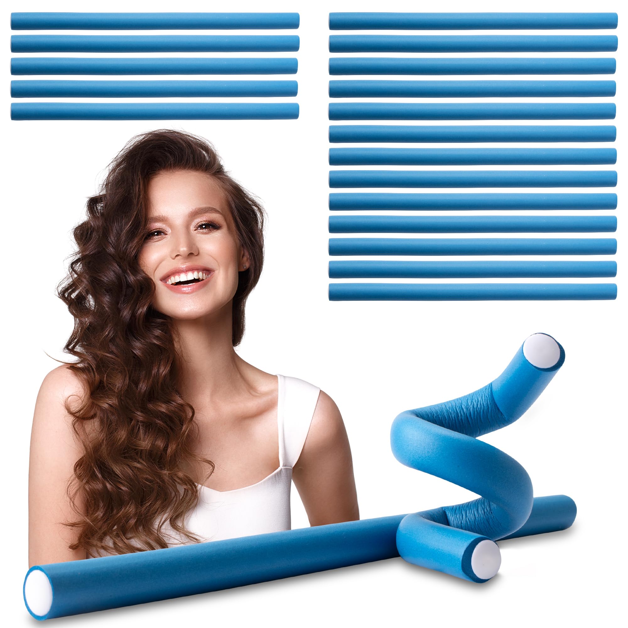ECENCE 20 Papilotten Lockenwickler flexibler Wickler Locken ohne Hitze ...