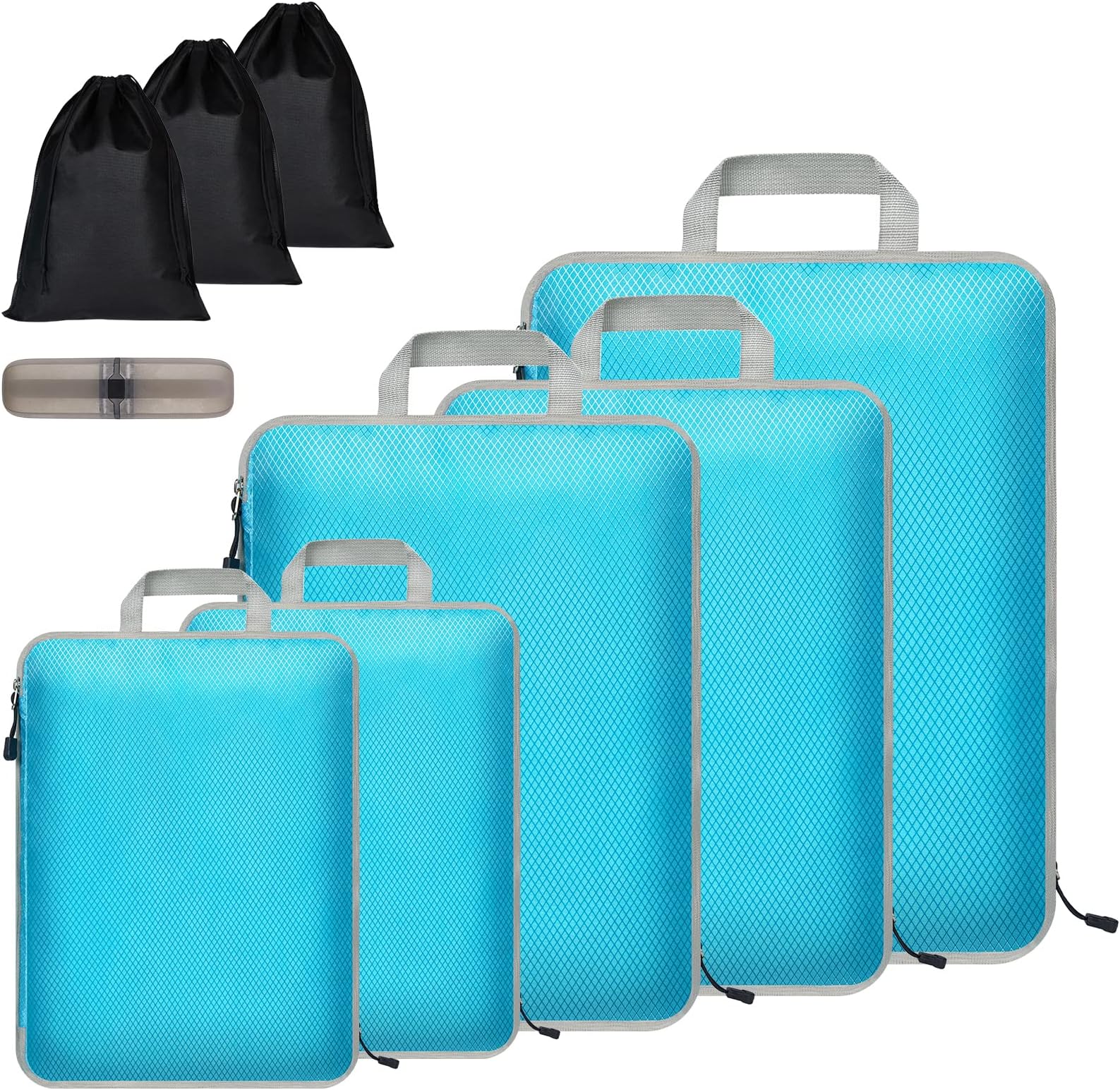 Pystuvo Packing Cubes, 9 PCS Compression Extensible Organizer Bags For ...