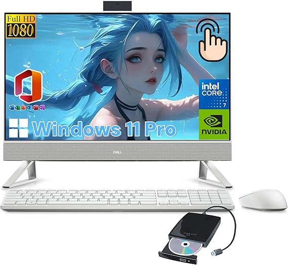 Amazon.com: Dell Inspiron 27" All-in-One Desktop PC, 27" FHD IPS ...