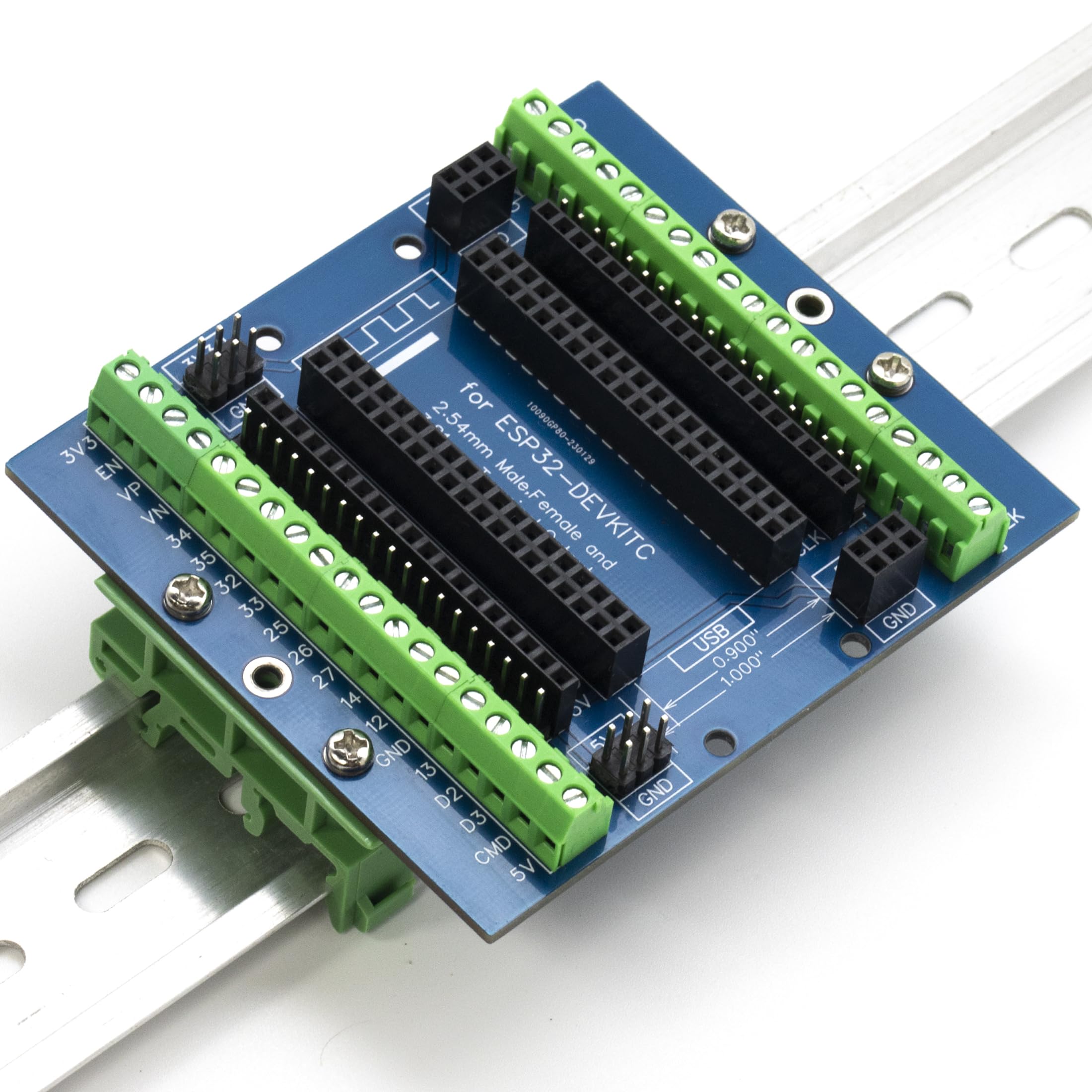 Amazon.com: whiteeeen for ESP32 Breakout Board with Din Rail Mount 3 ...