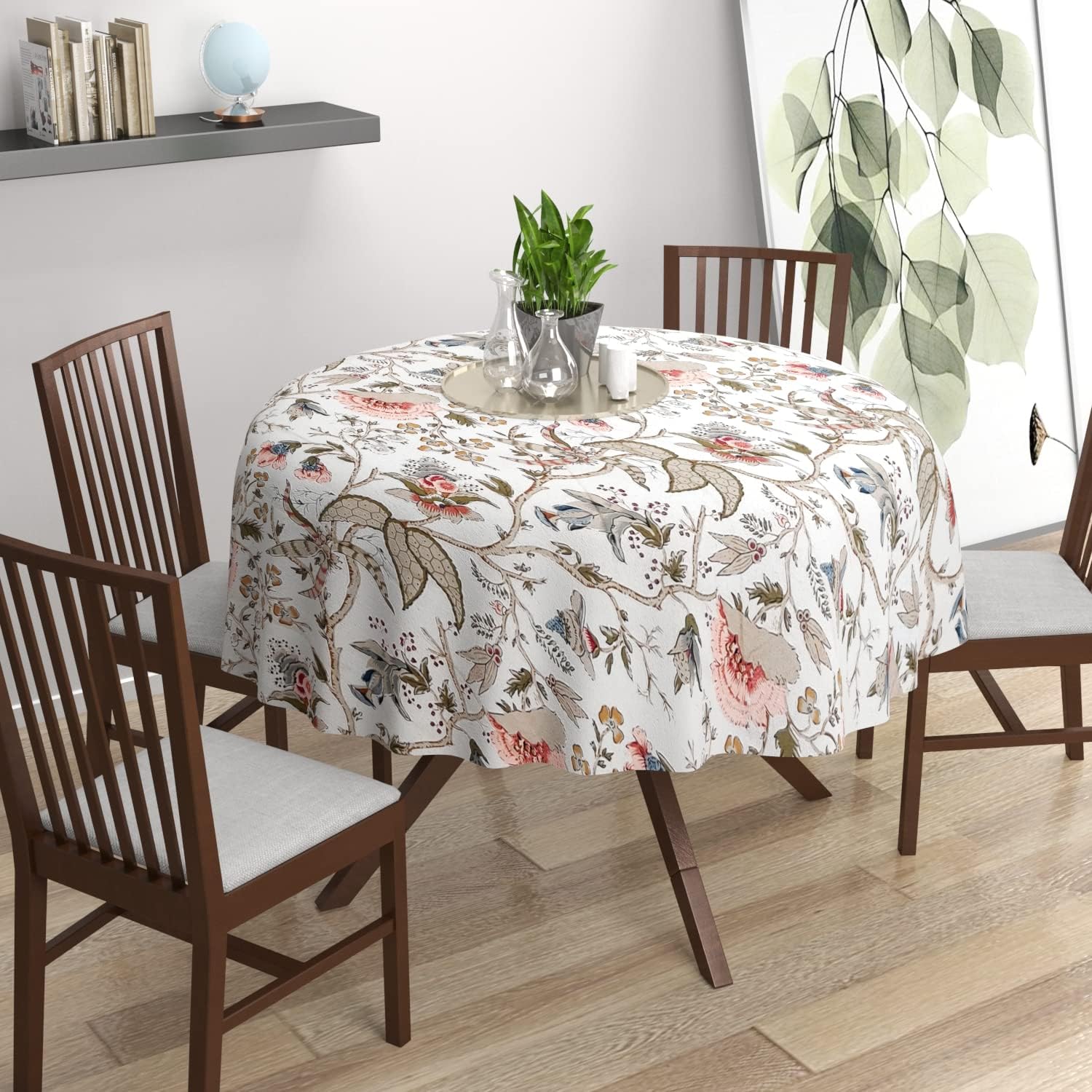 Buy Trance Home Linen 100% Cotton 4 Seater Dining Round Table Cover ...