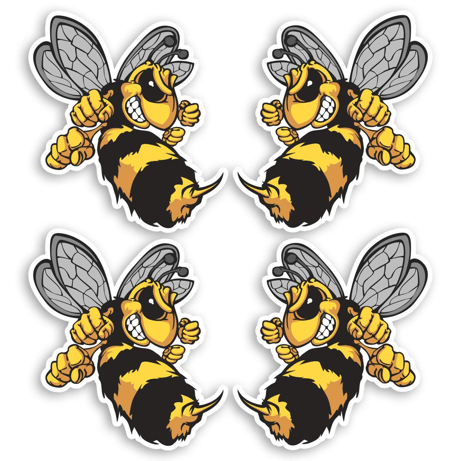 4 x 5.5cm Wasp Bee Hornet Vinyl Stickers - Laptop Bike Car Sticker ...