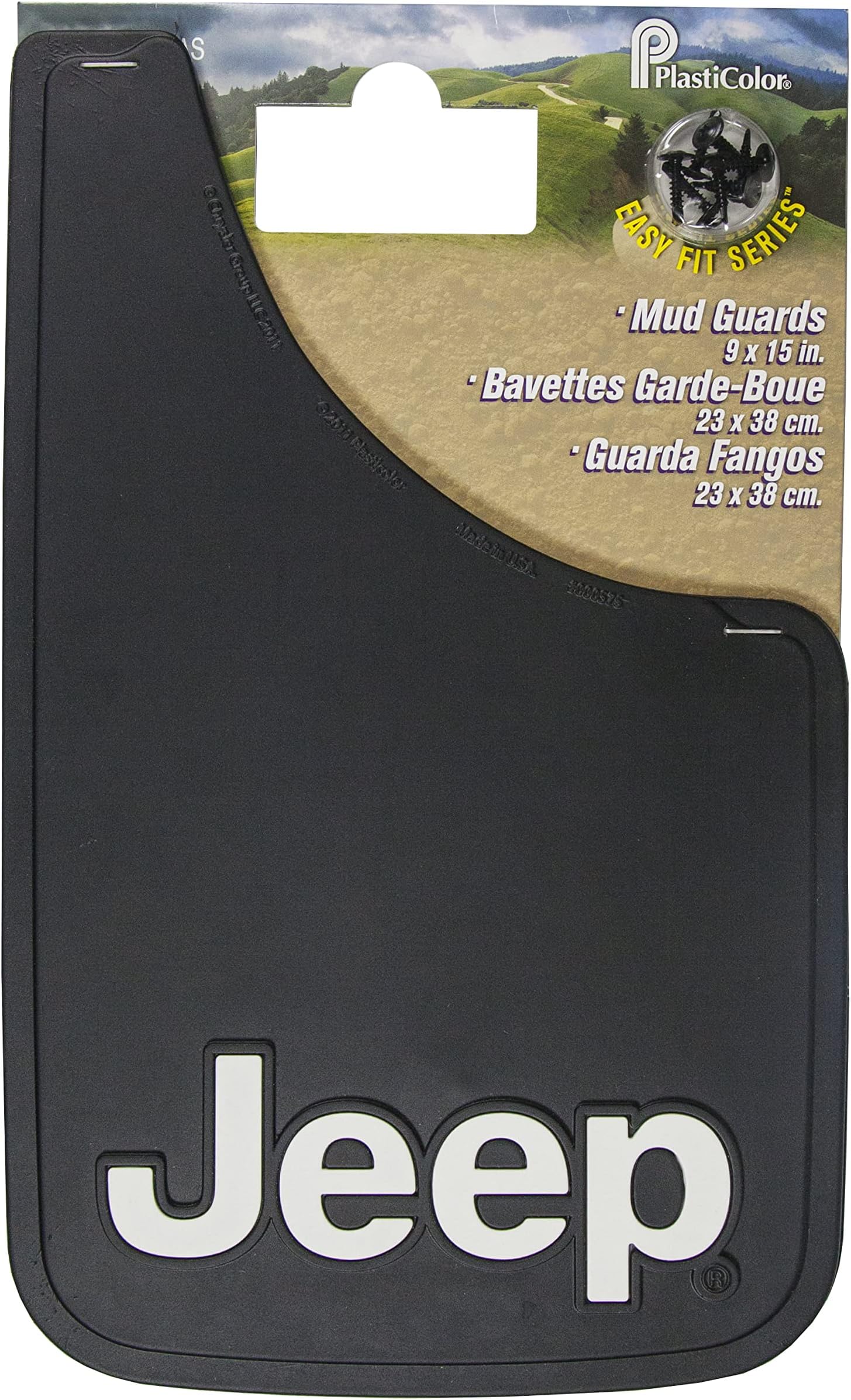 Amazon.com: PLASTICOLOR Jeep 9x15 Mud Guards, 9" x 15" Mud Guards ...