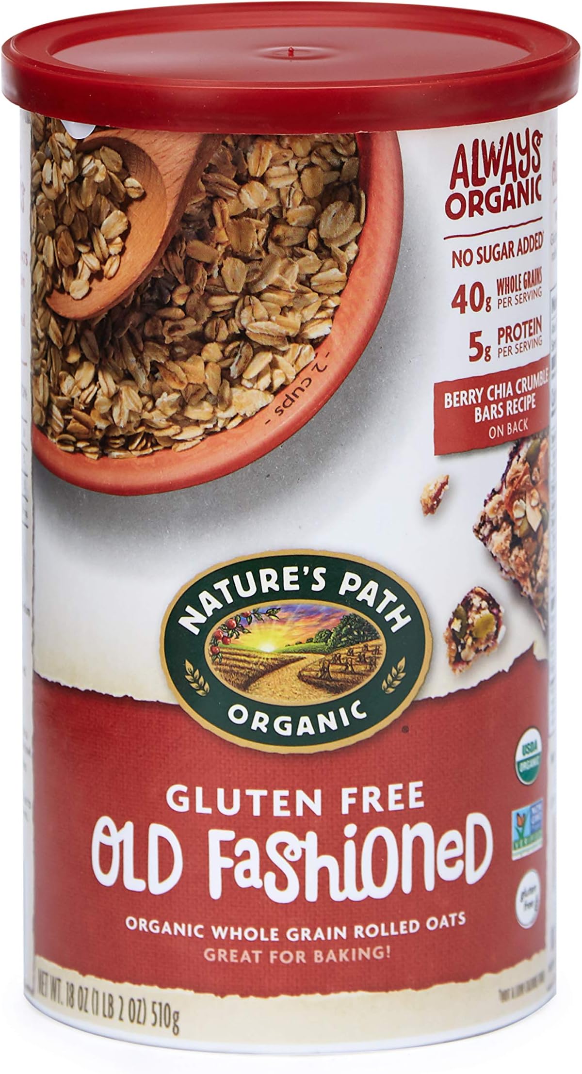 Amazon.com: Nature’s Path Organic Gluten Free Old Fashioned Rolled Oats ...