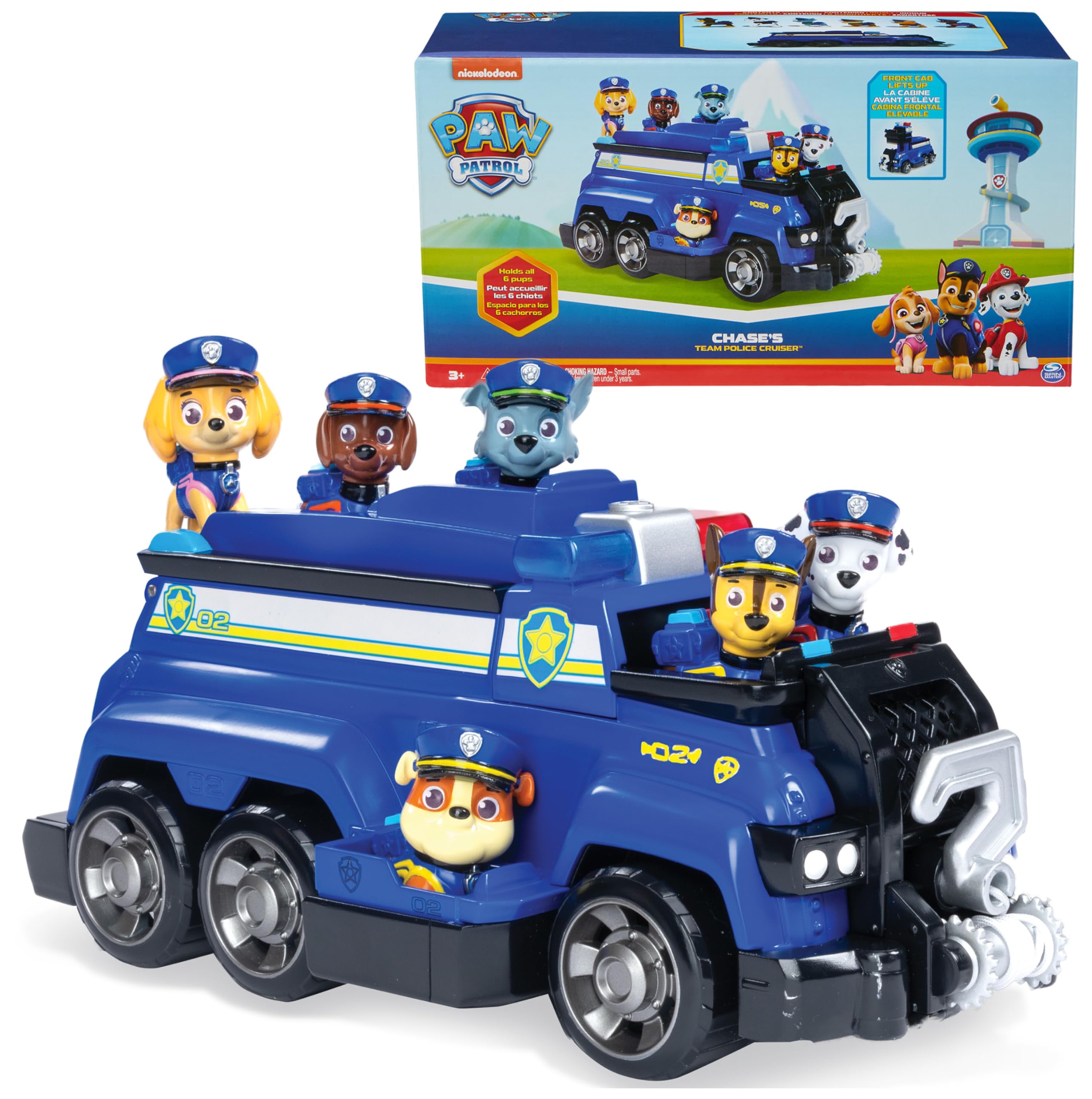 Paw Patrol - Pat Patrouille - Camion Équipe Chase Marcus Stella Ruben ...