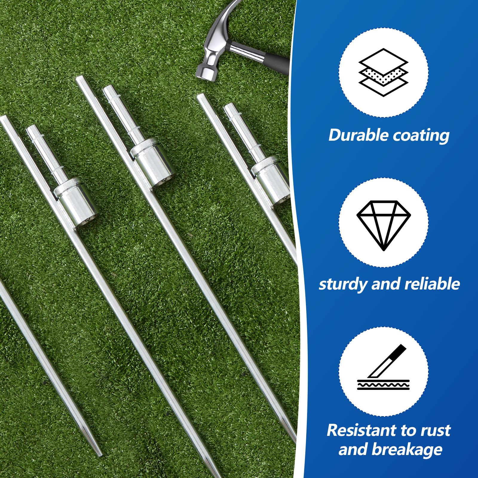 Feather Flag Ground Spike Ground Stake Flag Base Heavy Duty Flag Pole ...