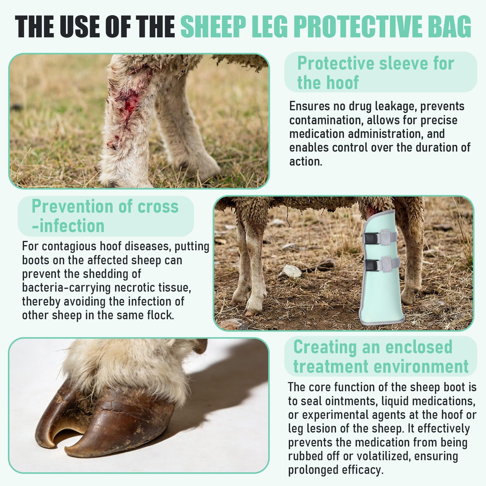 Snapklik.com : Hillban 4 Pcs Goat Hoof Boots Protective Shoes For Sheep ...