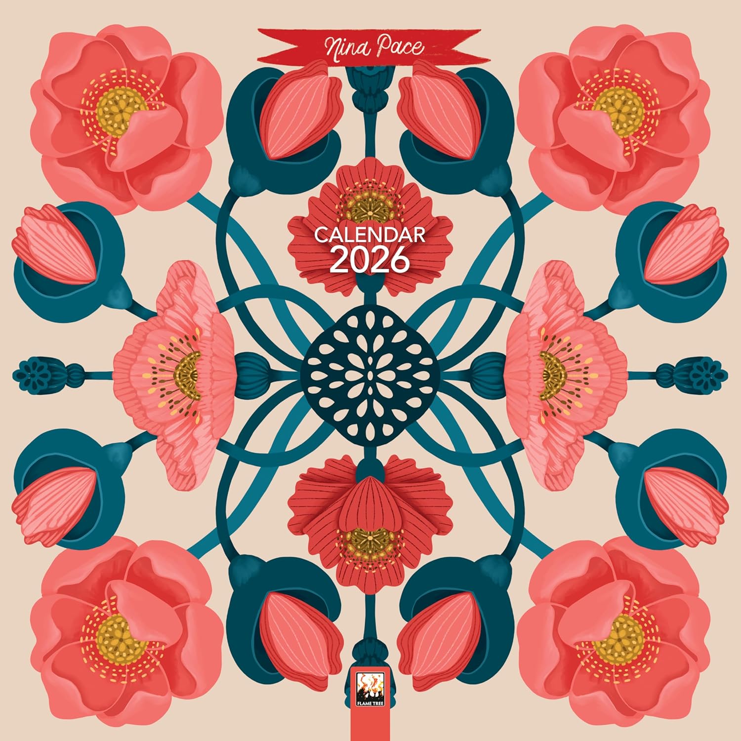 Amazon | Nina Pace Wall Calendar 2026 (Art Calendar) | Flame Tree Studio | Plants & Animals