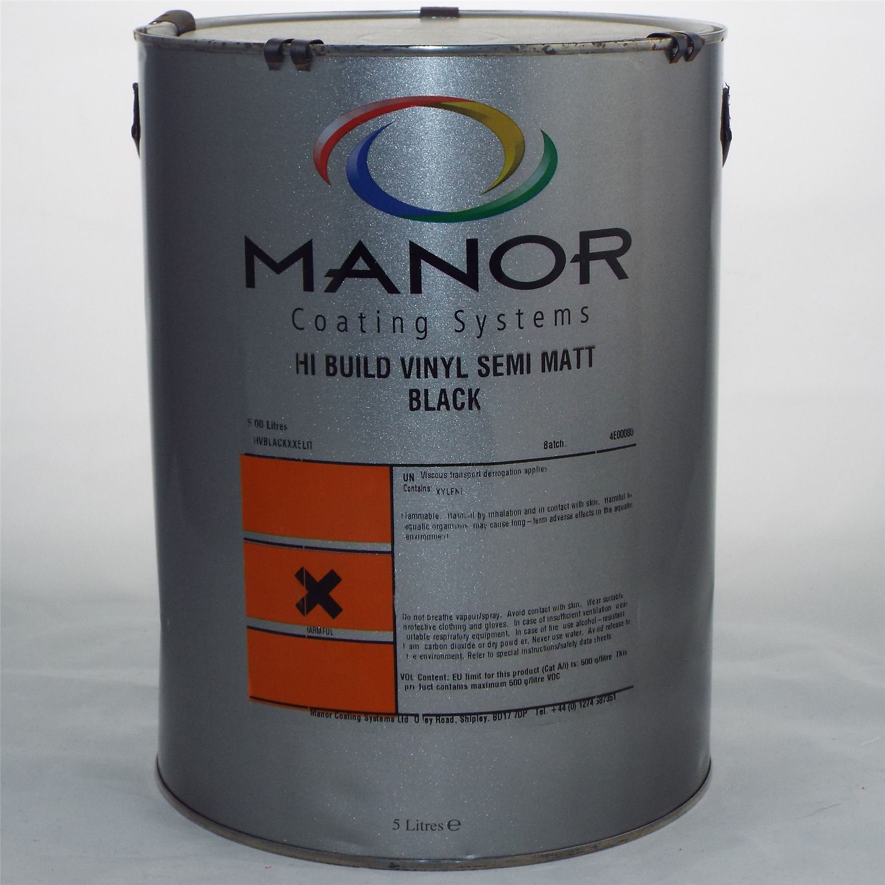 Manor 5lt High Build Garage Industrial Vinyl Semi Matt Black ...