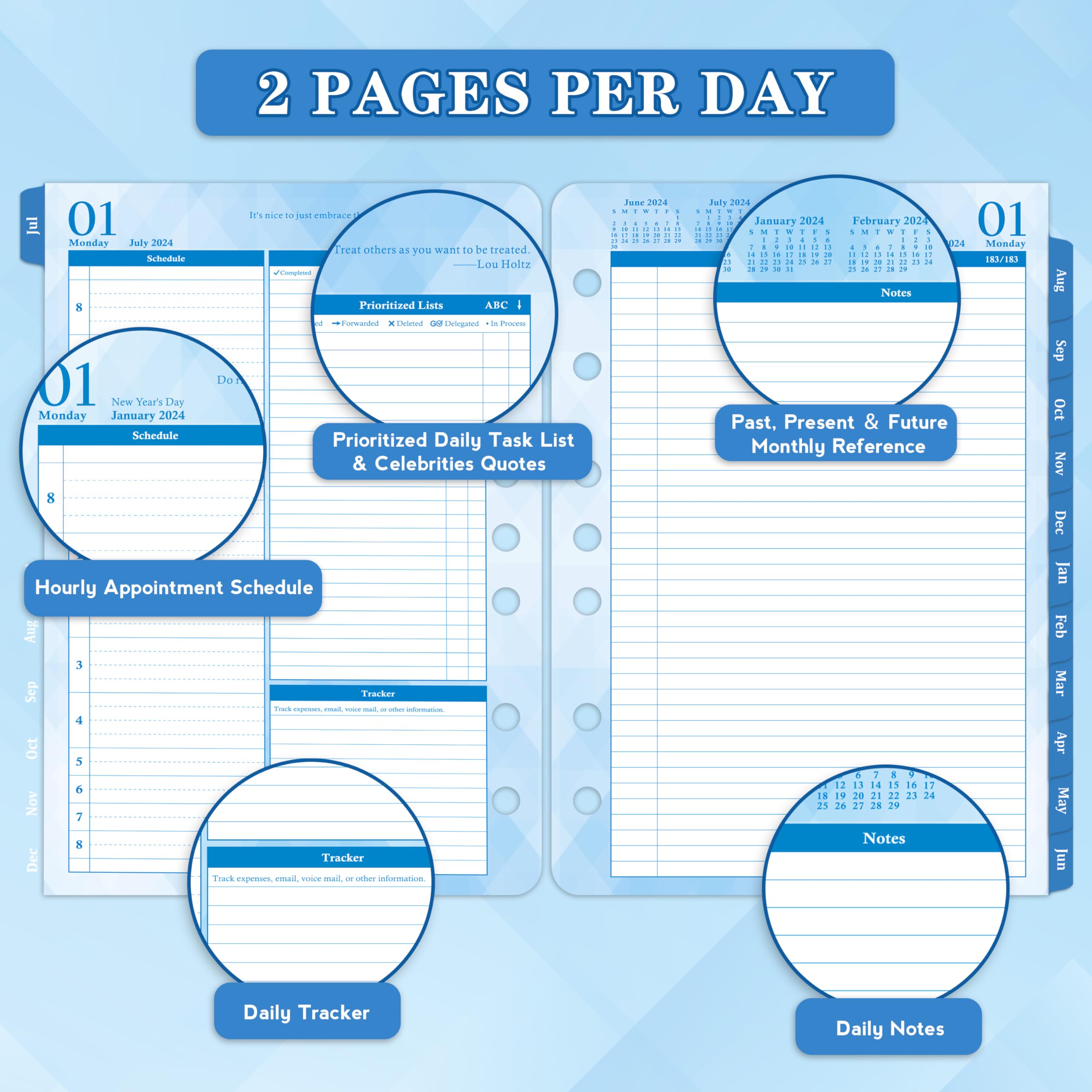 2026 Planner FranklinCovey Two Page Per Day Planner | July 2025 - June ...