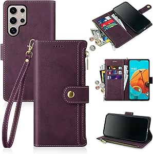 Amazon.com: Antsturdy for Samsung Galaxy S24 Ultra Wallet case with Card Holder Women Men,Galaxy ...