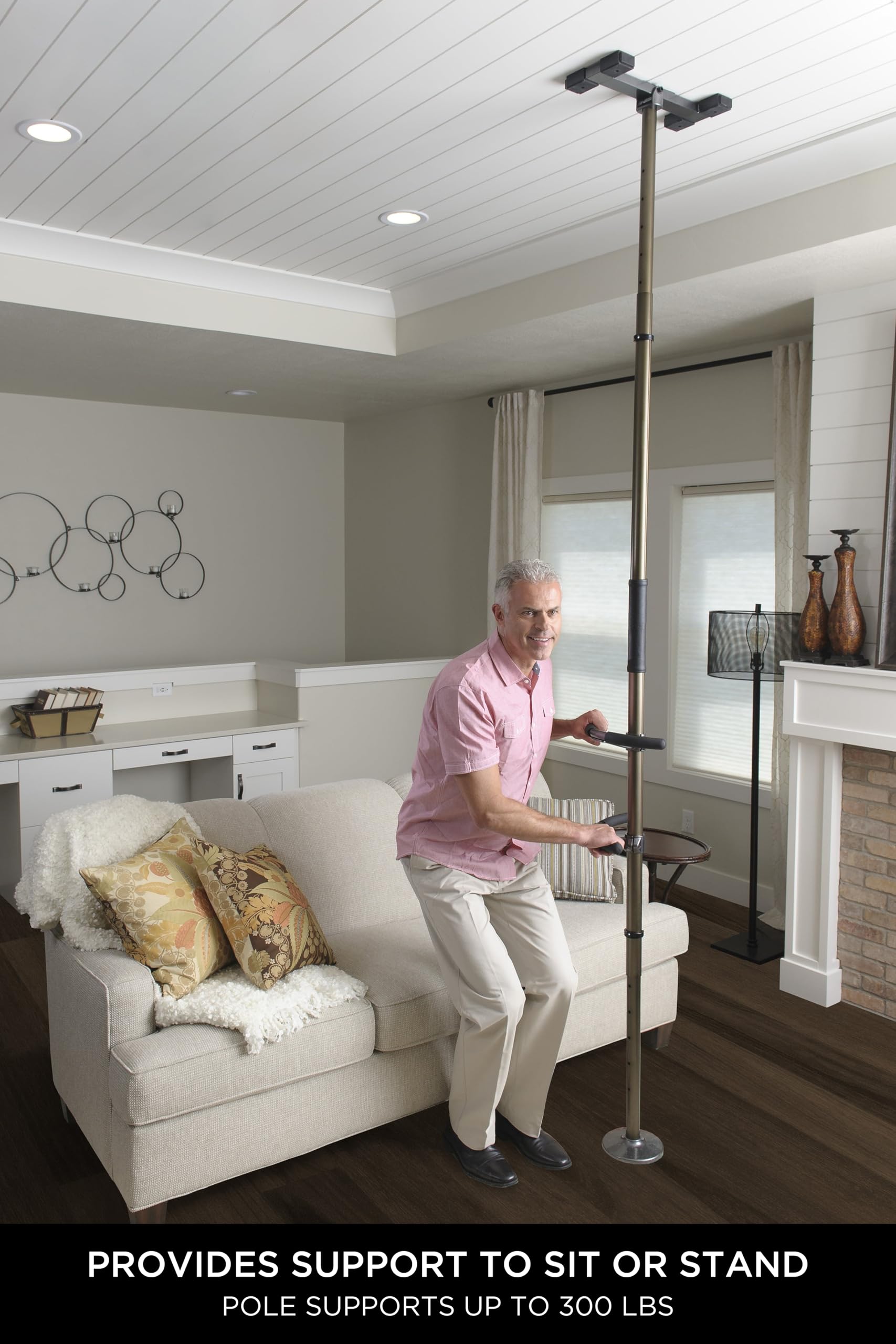 Signature Life Sure Stand Pole, Elderly Tension Mounted Floor to ...