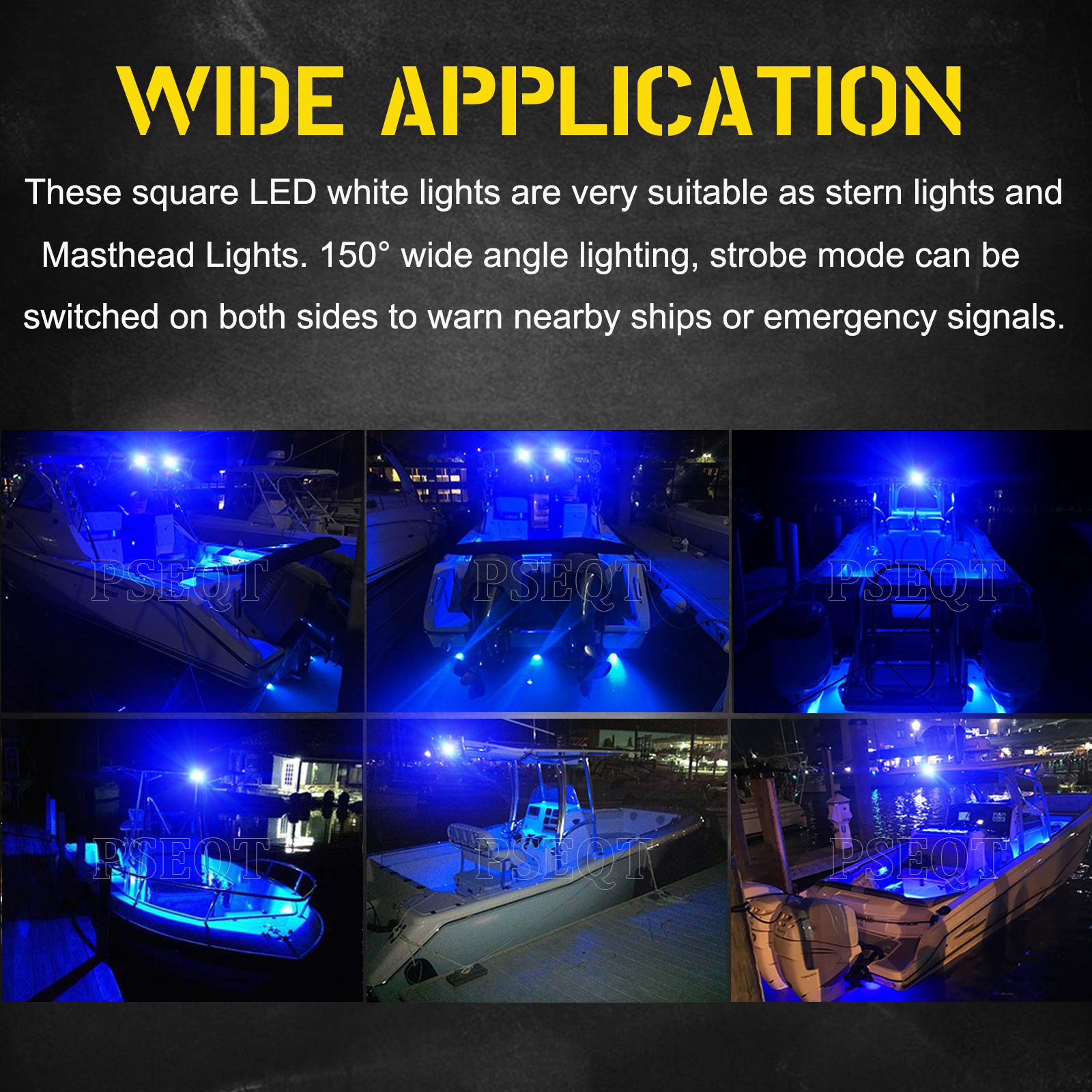 Snapklik.com : Marine Boat LED Spotlight Lights, Dual Color Light Bar ...