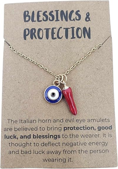 Amazon.com: Pretty Inappropriate Italian Horn & Evil Eye Protection ...