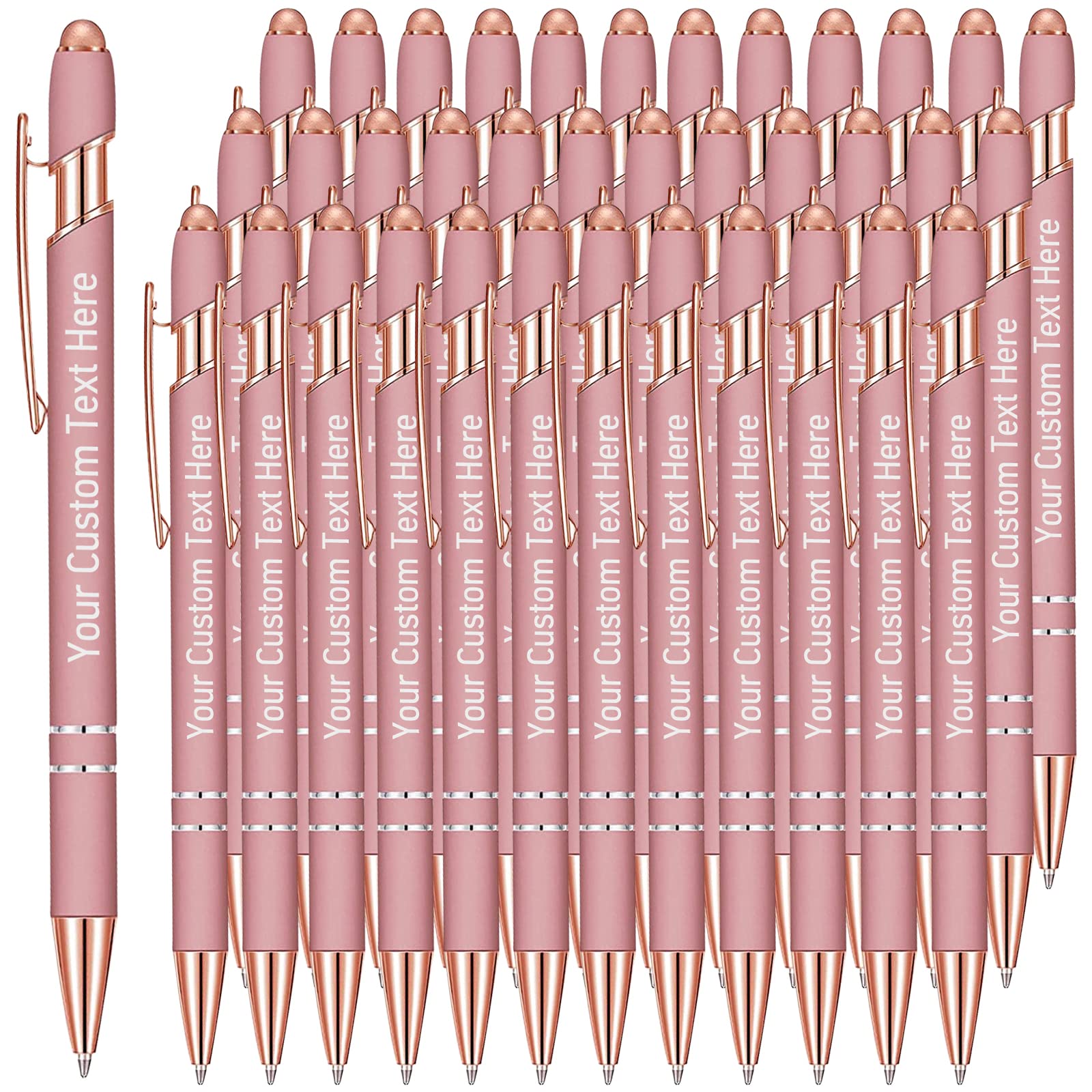 Amazon.com : Up to 500 Personalized Pens Bulk 50 Custom Ballpoint Pens ...