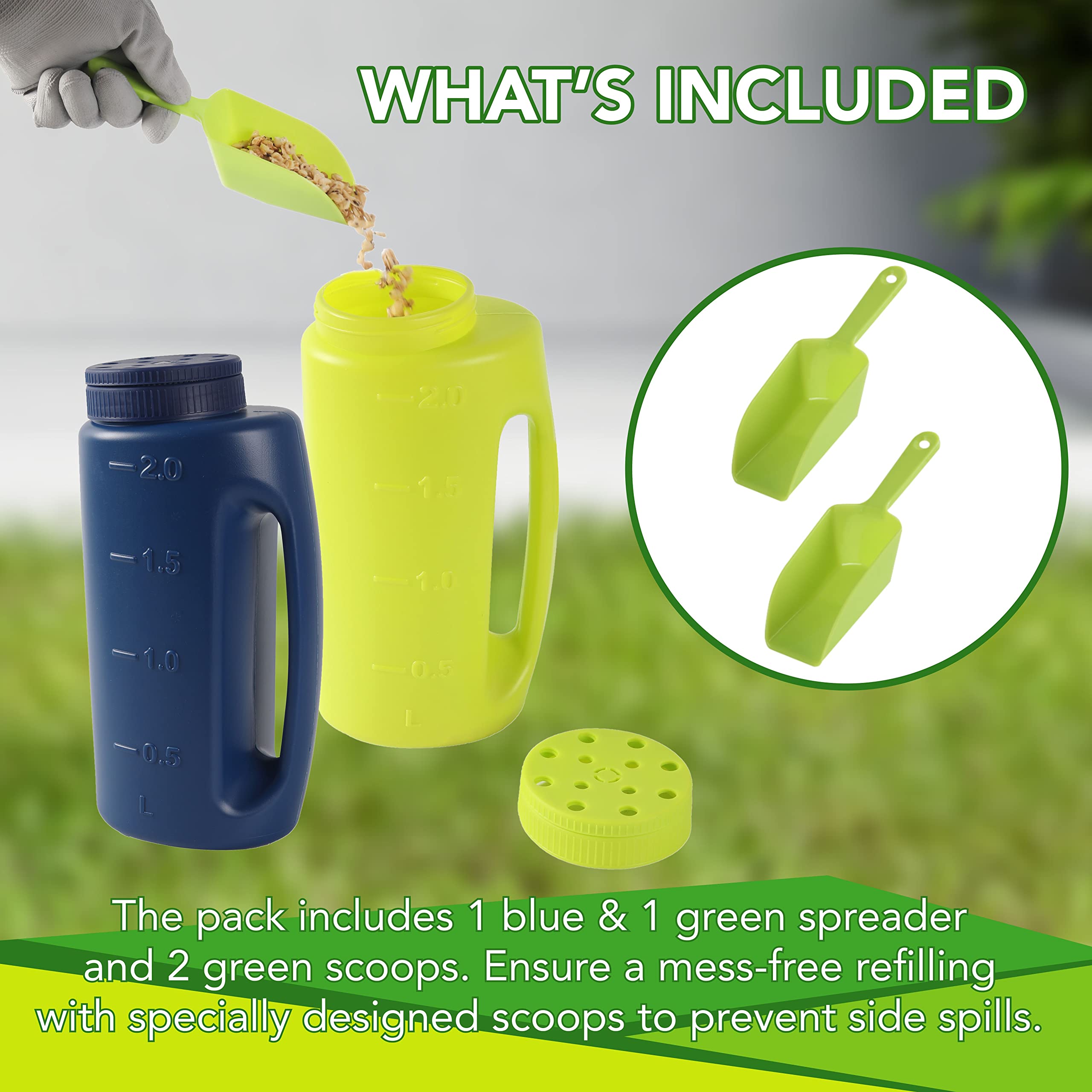 Snapklik.com : (2-Set) Multipurpose 2L Handheld Spreaders (Blue And ...