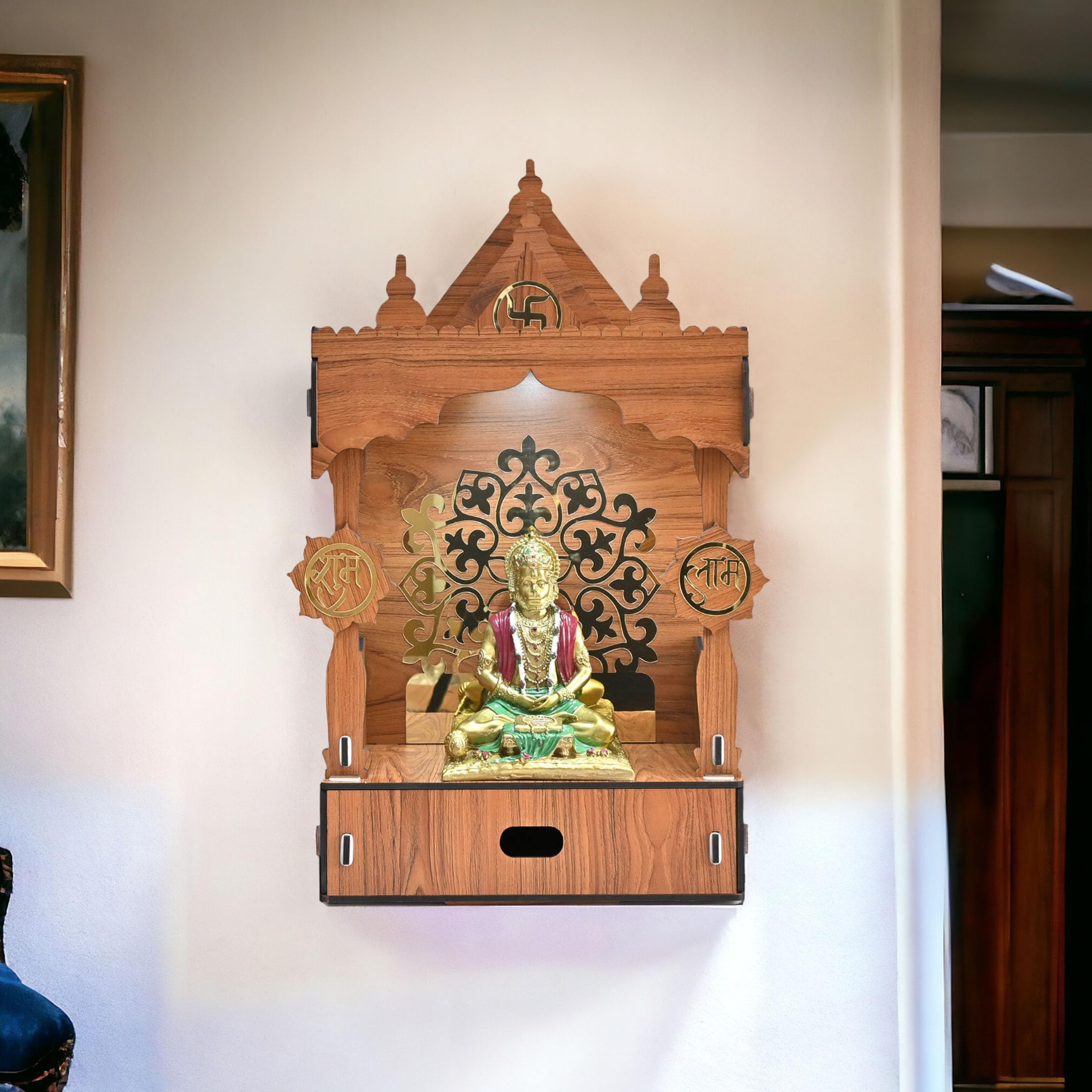 Gift Kya De Wooden Mandir for Home | Premium Design Mandir for Home ...